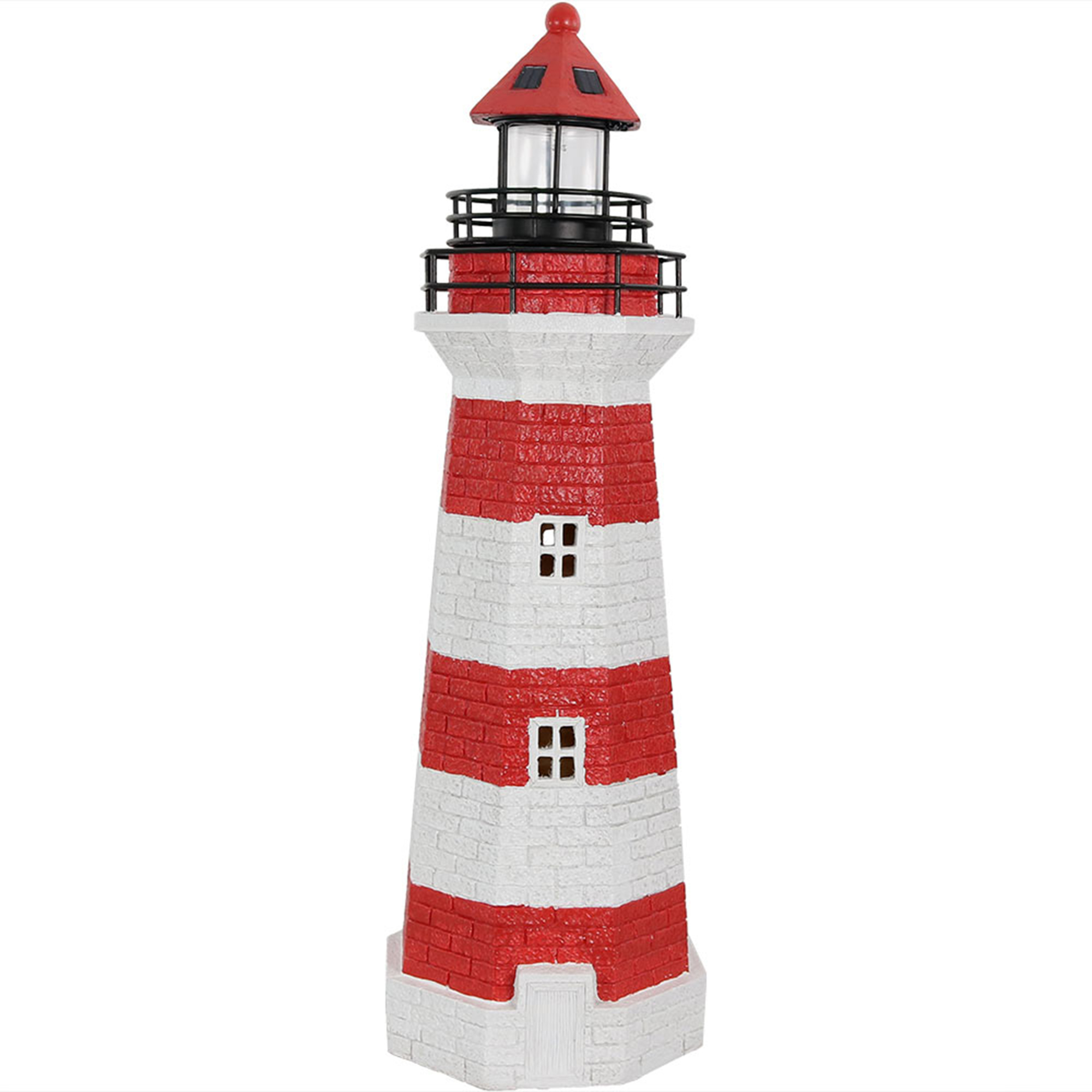 Sunnydaze Decor, Nautical Lighthouse Statue 36in. Red, Included (qty ...