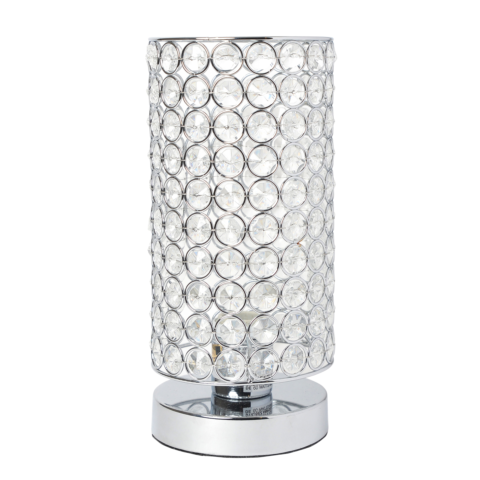 Elegant Designs, Elipse Crystal Cylindrical Uplight Tb Lmp, Chrome ...