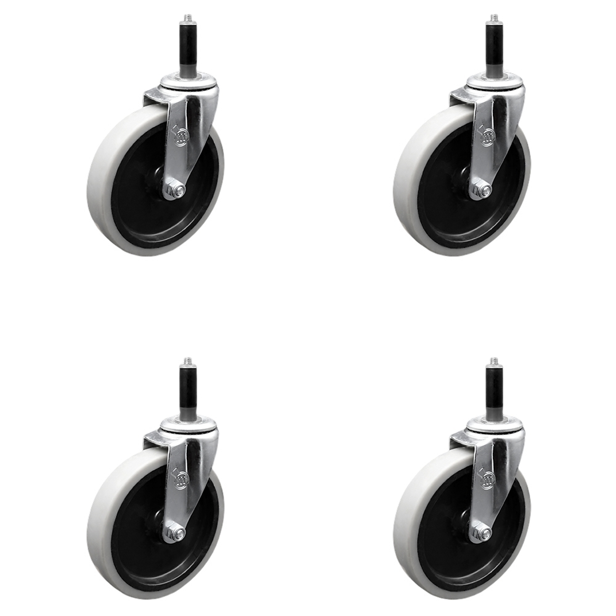 Service Caster, 5in. Stem Casters, Wheel Diameter 5 in, Caster Type ...