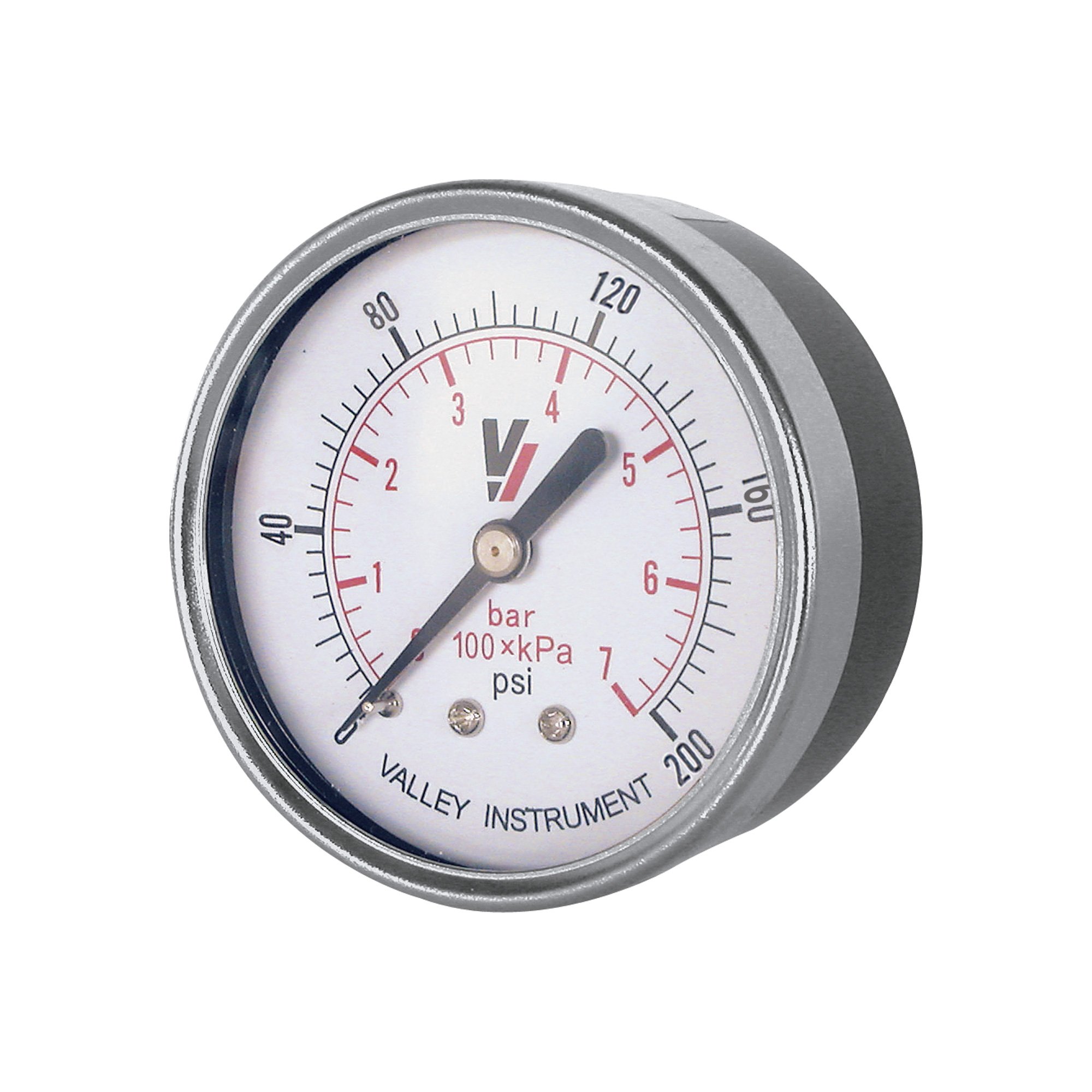 Valley Instrument Grade A Stem Mount 1 1/2in. Glycerin Filled Gauge — 0 ...