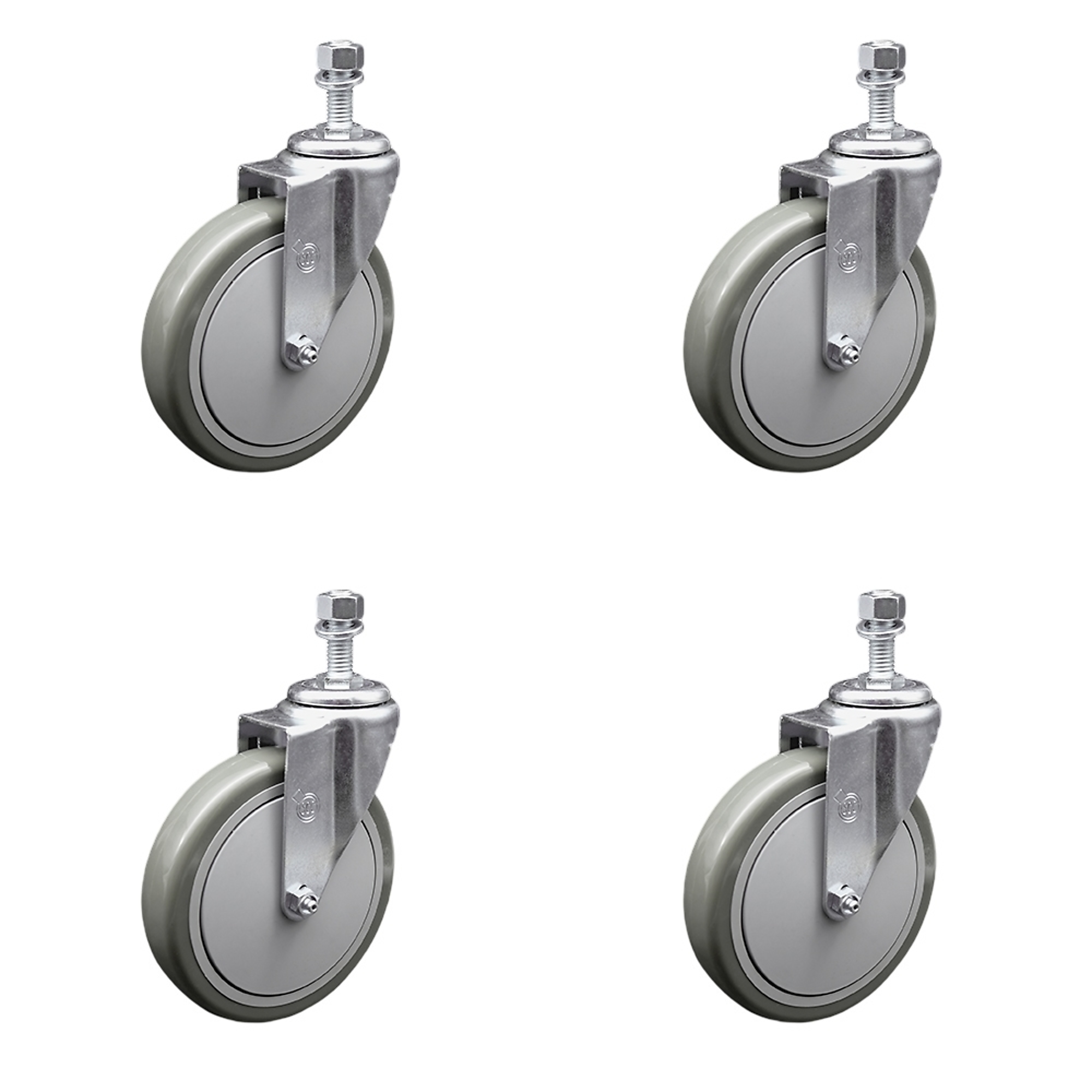 Service Caster, 6in. x 1 1/4in. Stem Casters, Wheel Diameter 6 in ...