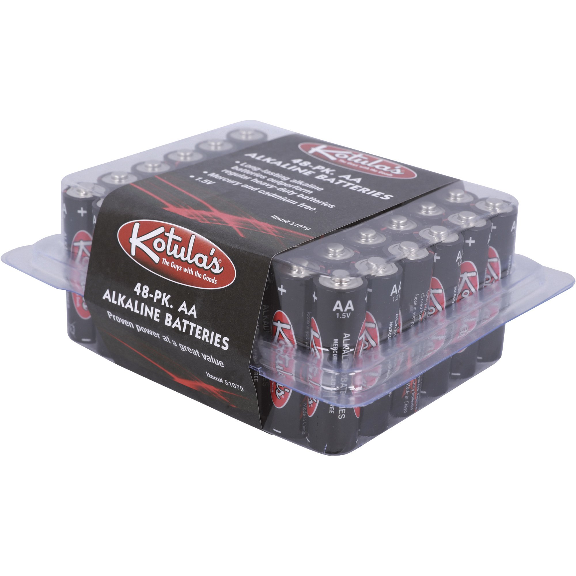 48-Pk. AA Alkaline Batteries | Northern Tool