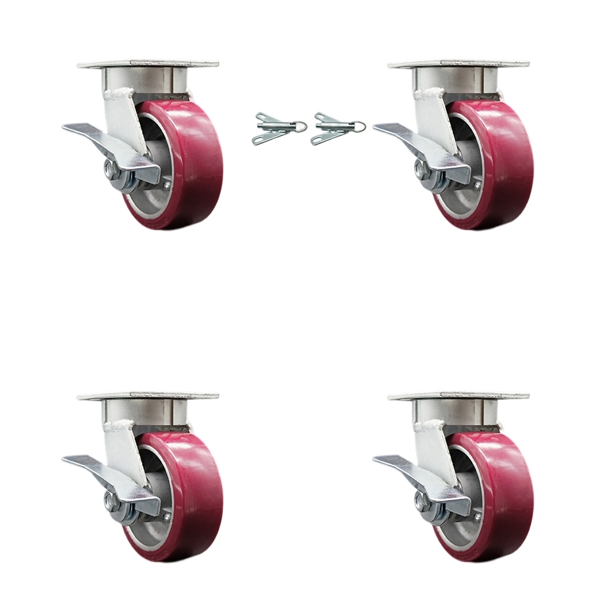 Service Caster, 5in. x 2in. Plate Casters, Wheel Diameter 5 in, Caster ...