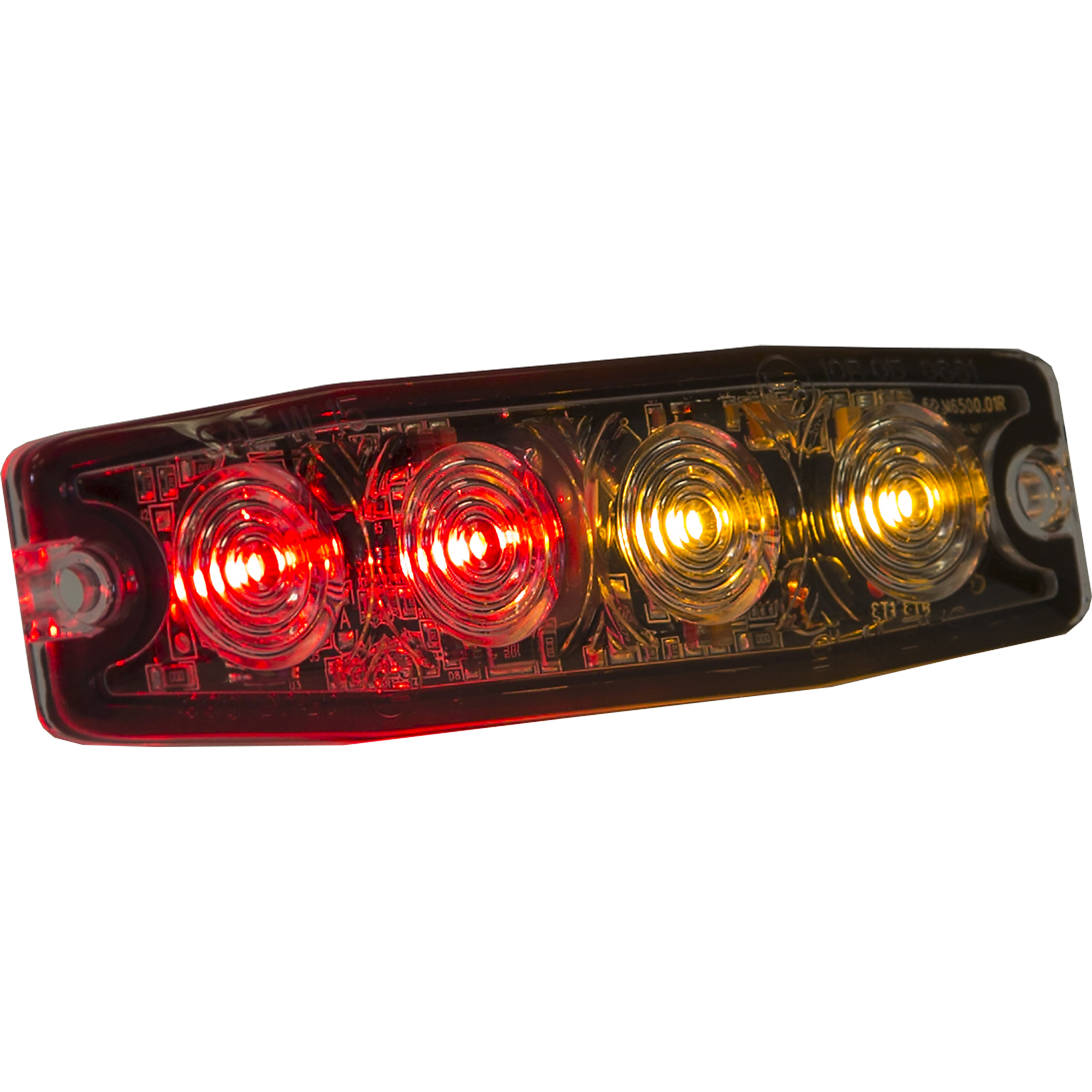 Buyers Products, Ultra Thin 4.5in. Red/Amber LED Strobe Light, Light ...