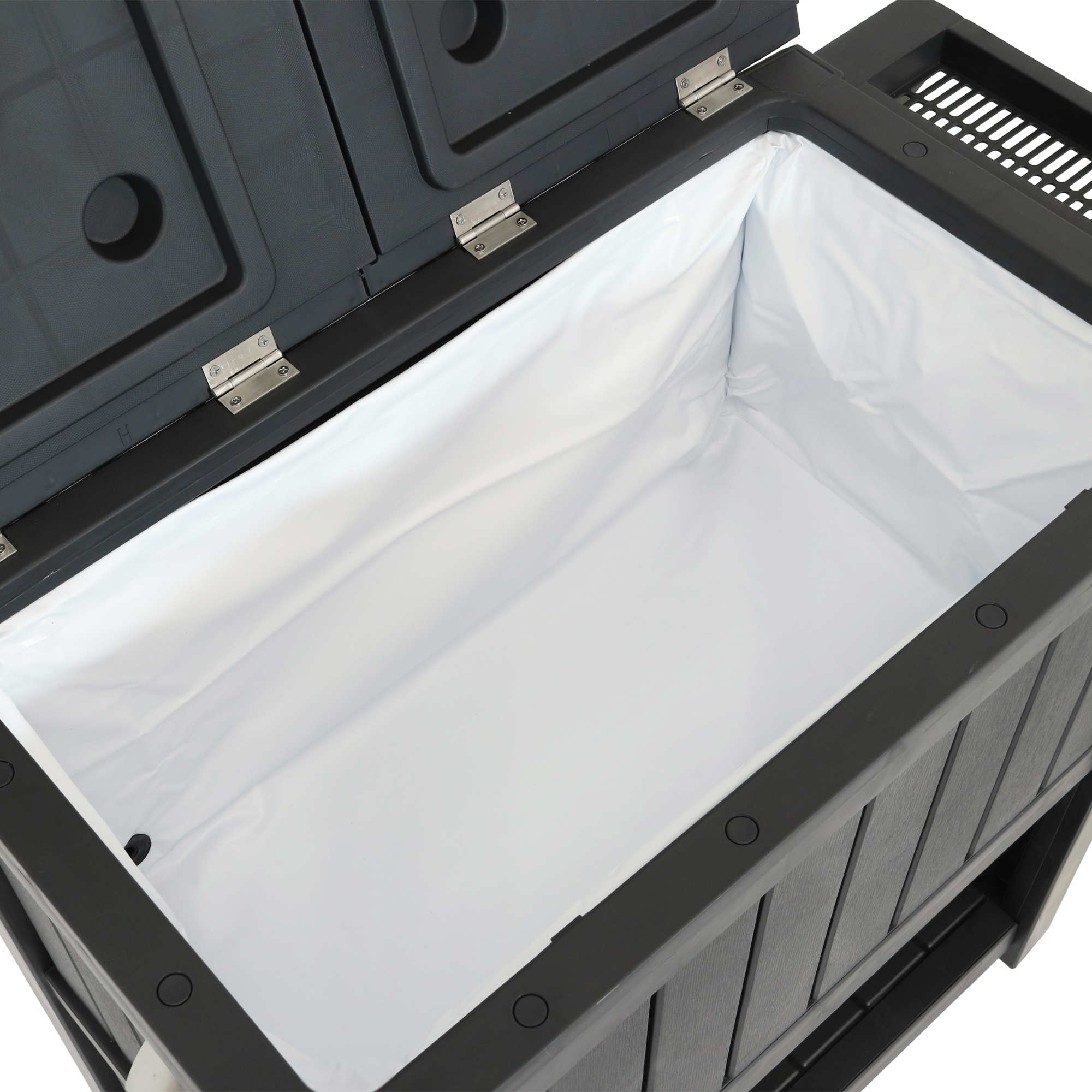 Sunnydaze Decor, Patio Serving Cart Cooler - Phantom Gray, Width 40 in ...