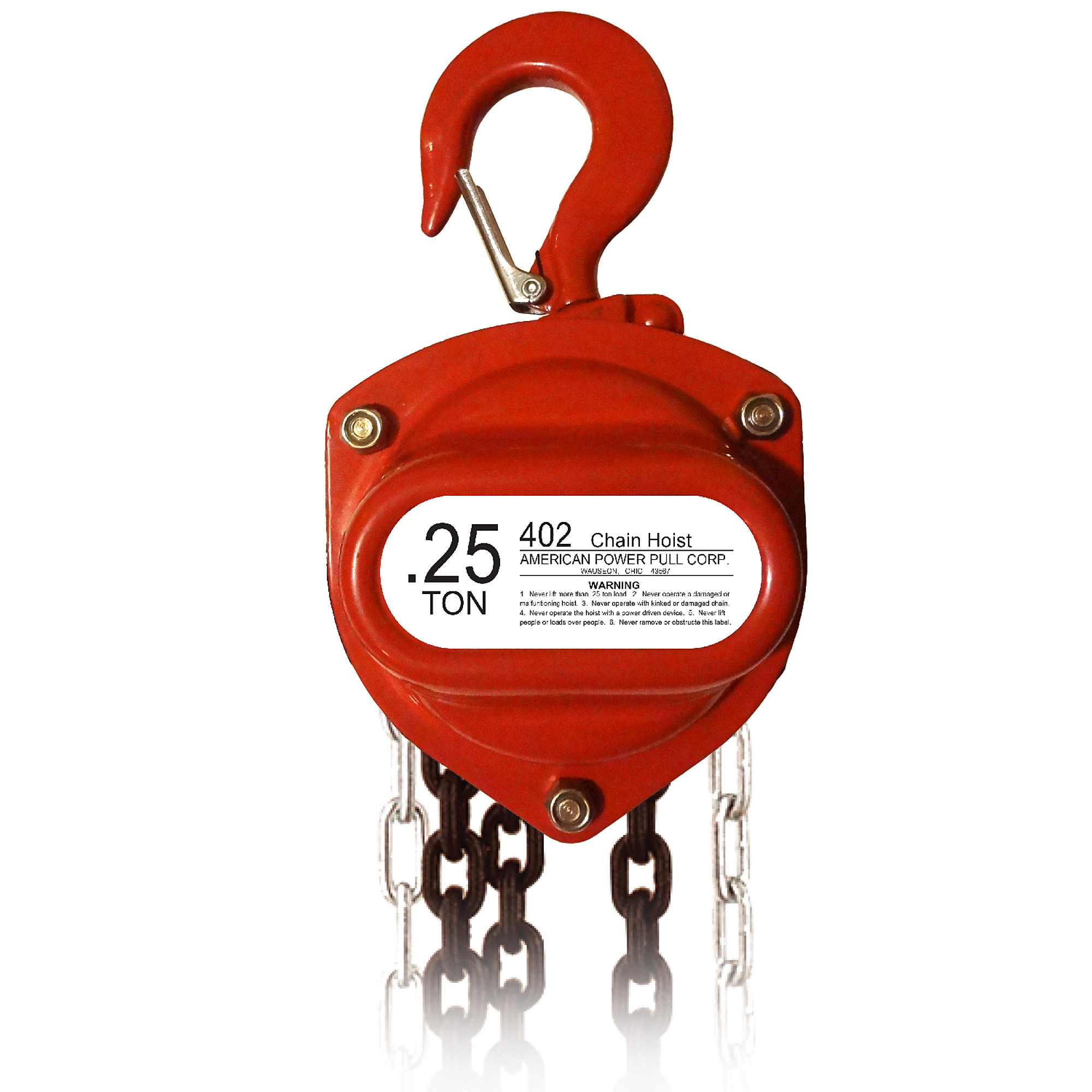 American Power Pull, .25 ton chain block w/ 15ft. lift, Power Source ...