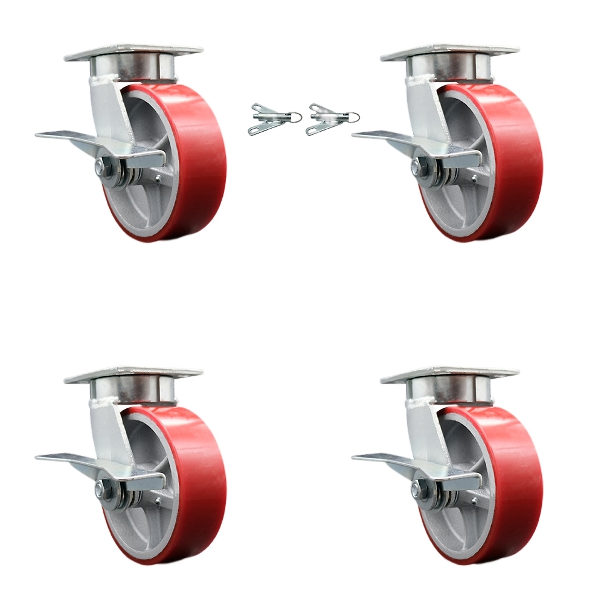 Service Caster, 6in. x 2in. Plate Casters, Wheel Diameter 6 in, Caster ...