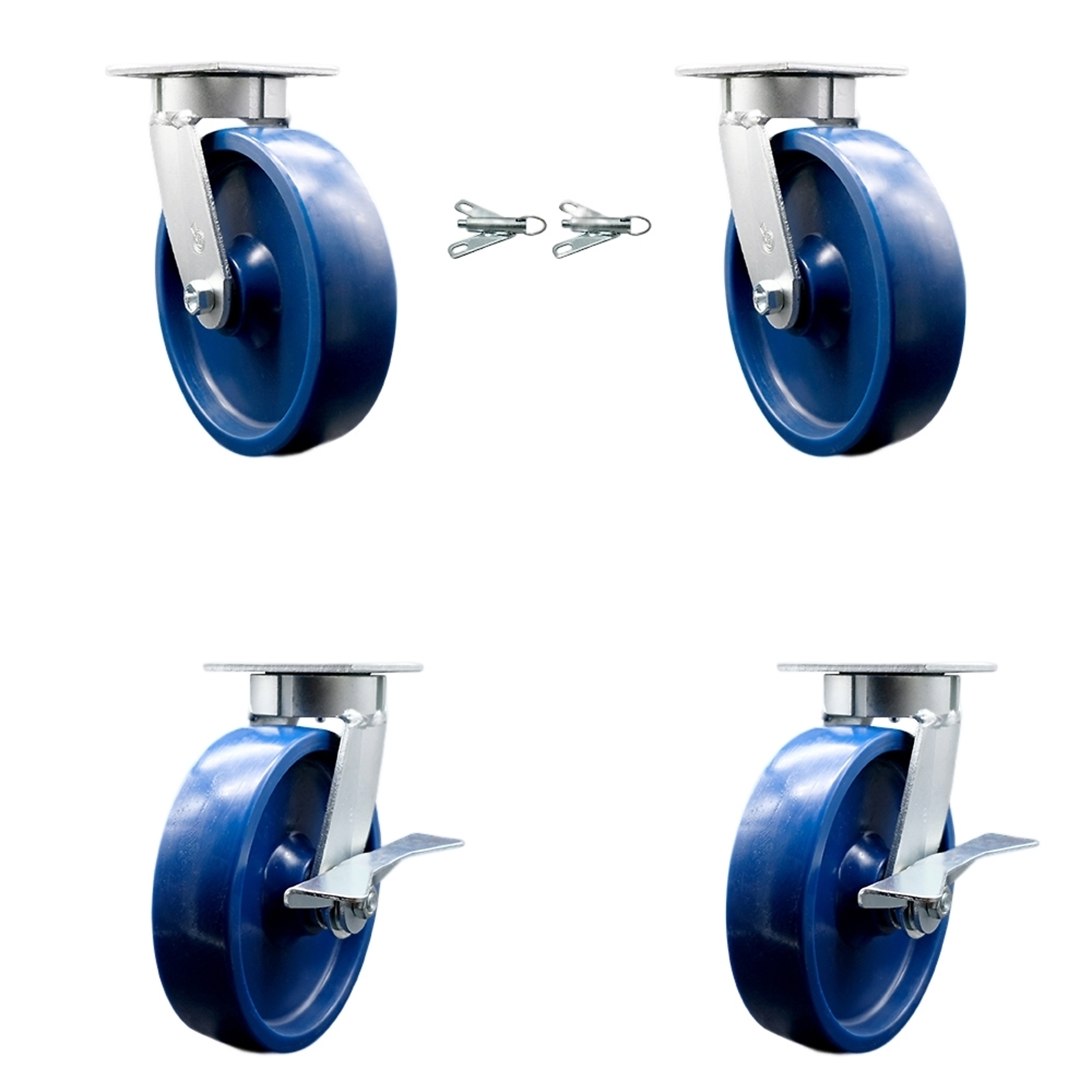 Service Caster, 8in. x 2in. Plate Casters, Wheel Diameter 8 in, Caster ...