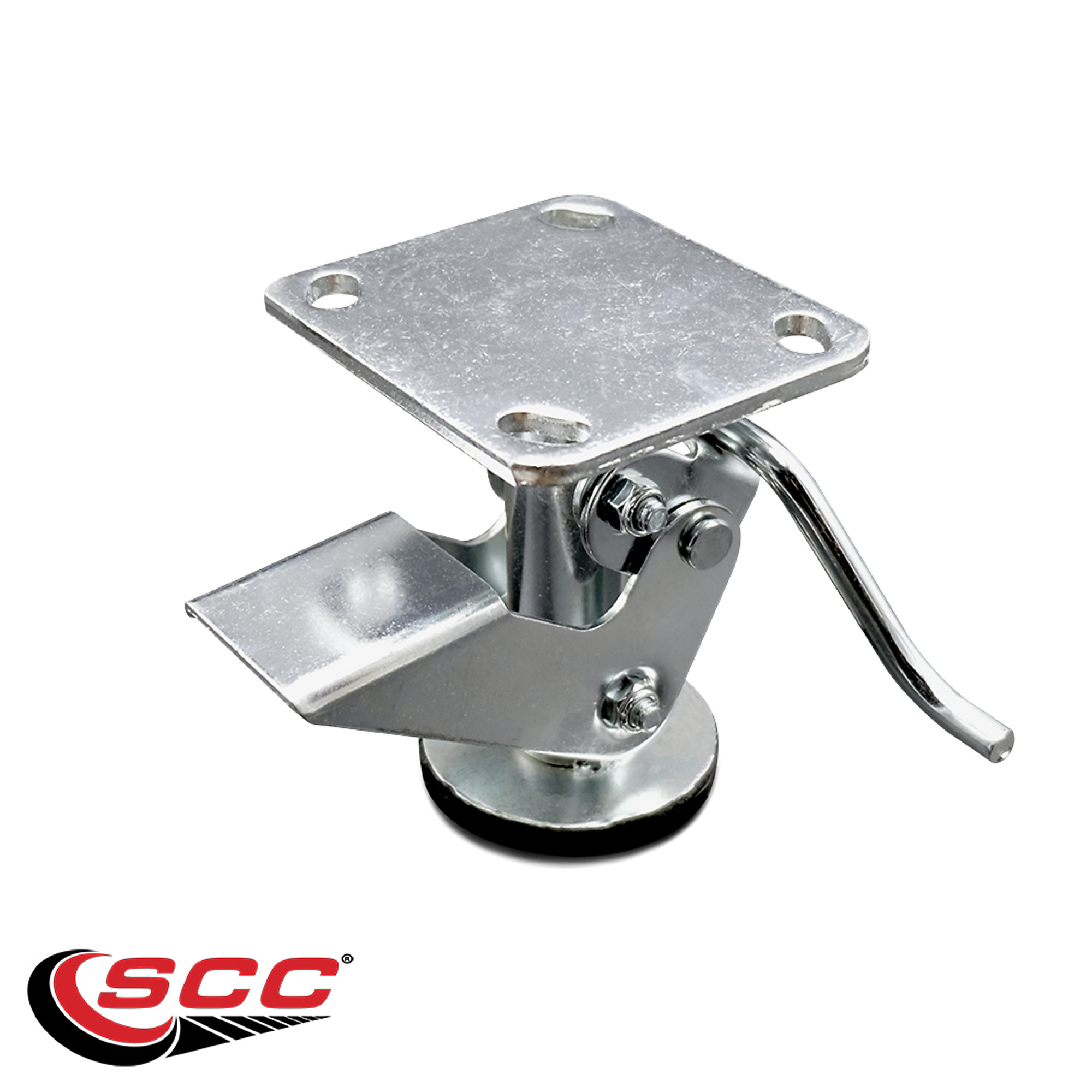Service Caster, 4in. Kick Bar Floor Truck Lock, Caster Type Rigid ...
