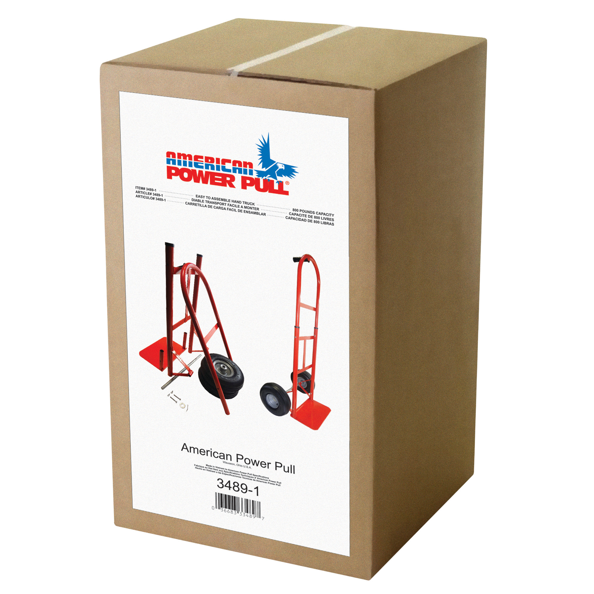 American Power Pull, 800 lbs. Hand Truck Pneumatic Tires, Total ...