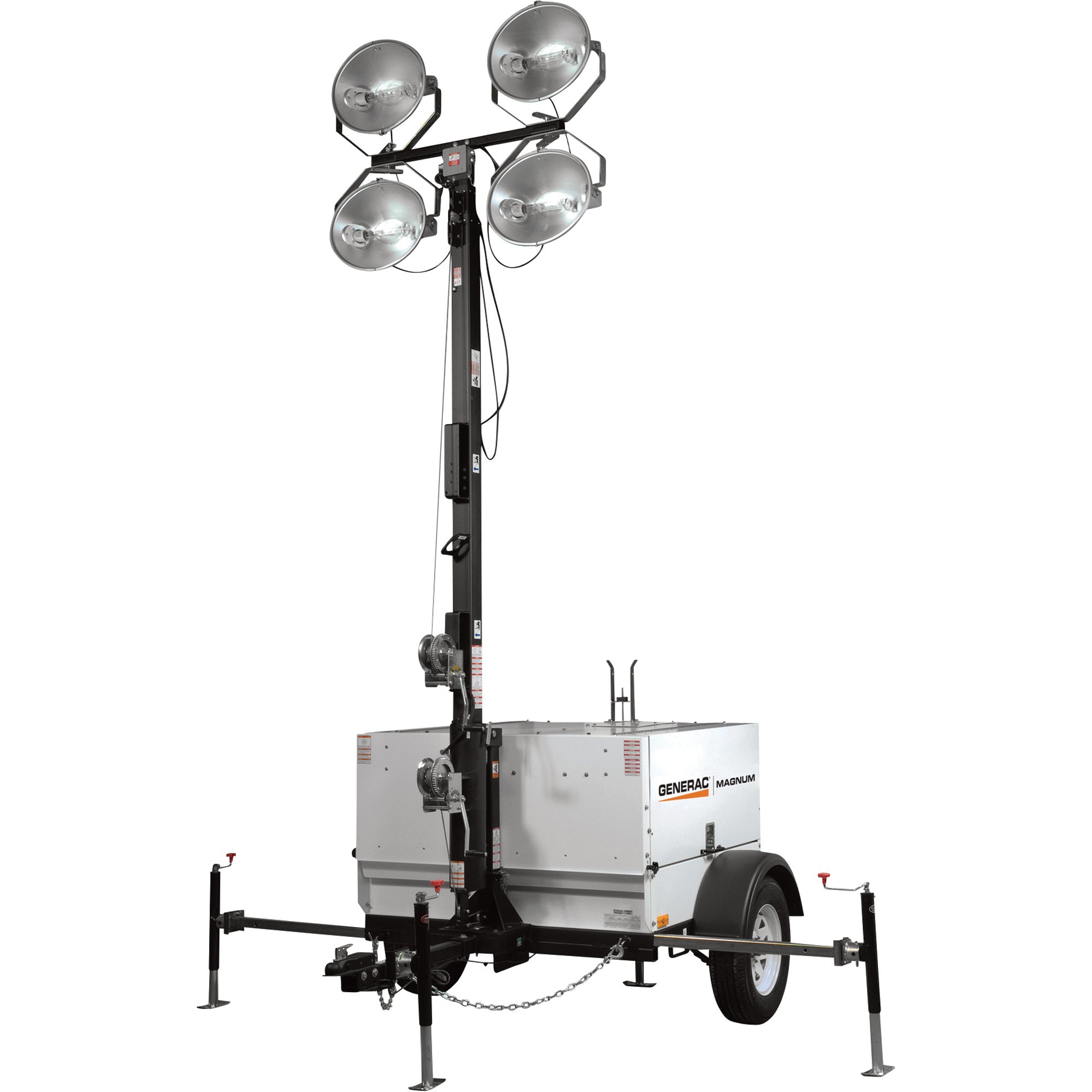 Generac Magnum MLT5150M Mobile Light Tower — 15,000 Watts, Mitsubishi ...
