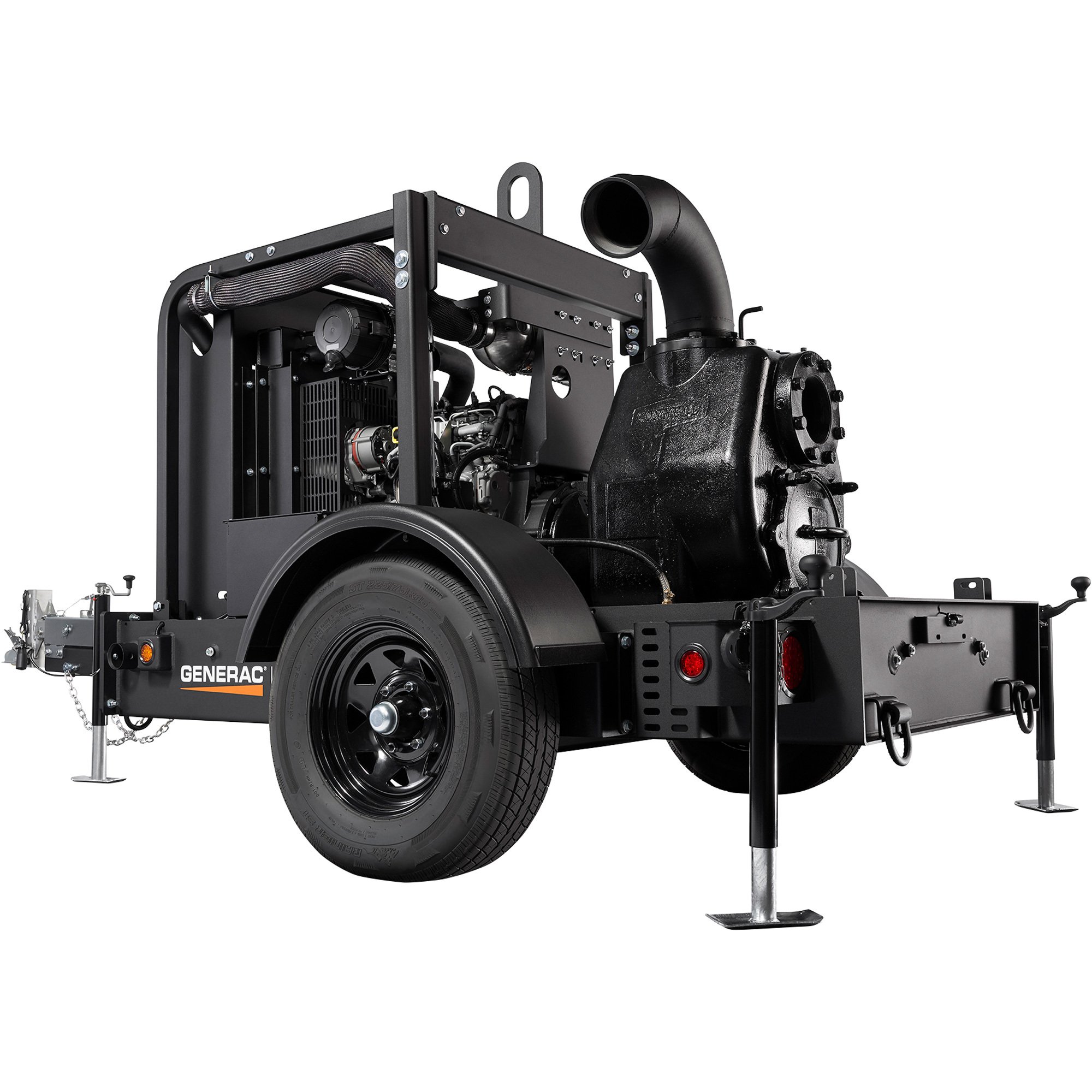 Generac Diesel Wet Prime Mobile Full Trash Pump — 1,680 GPM, 6in. Ports ...