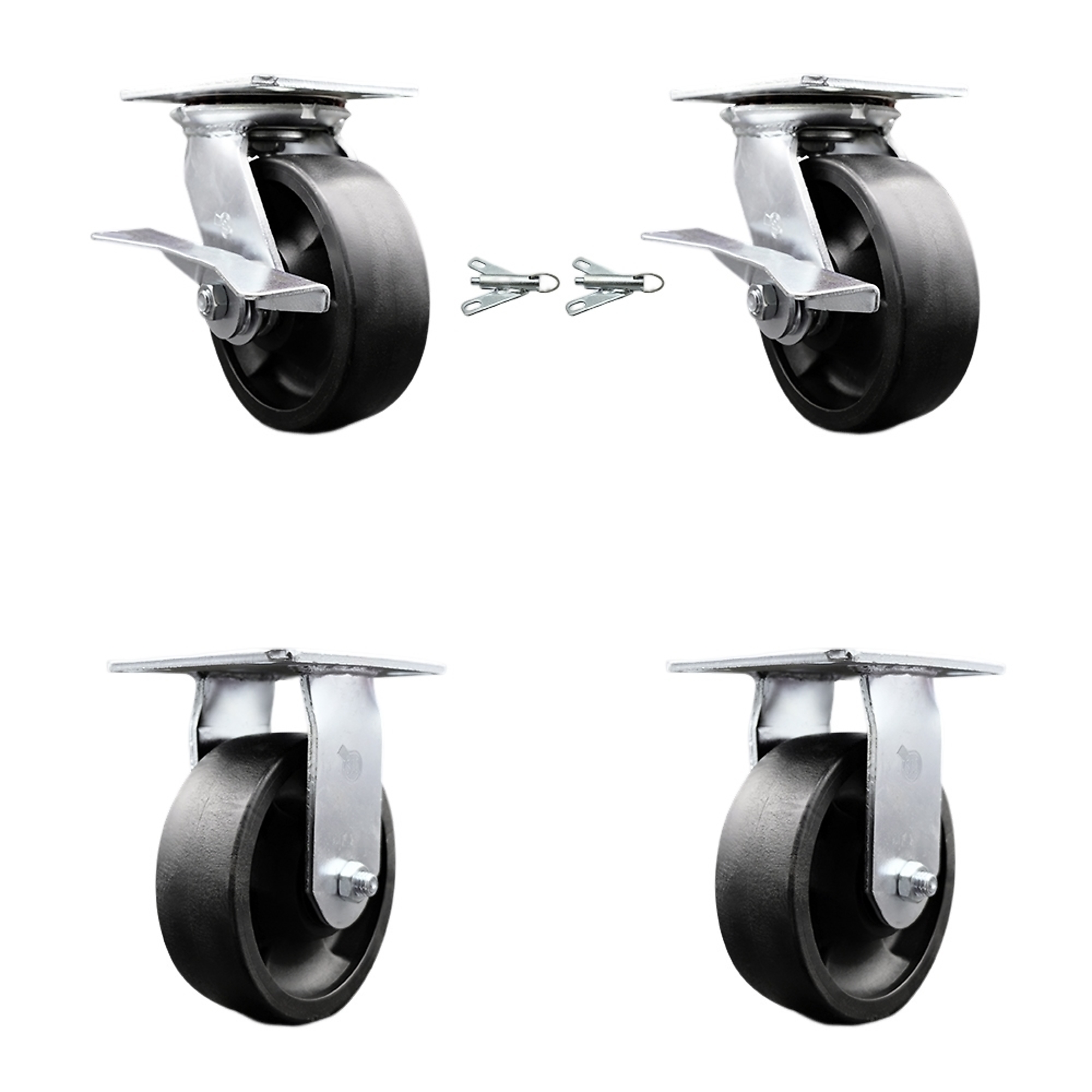 Service Caster, 6in. x 2in. Plate Casters, Wheel Diameter 6 in, Caster ...