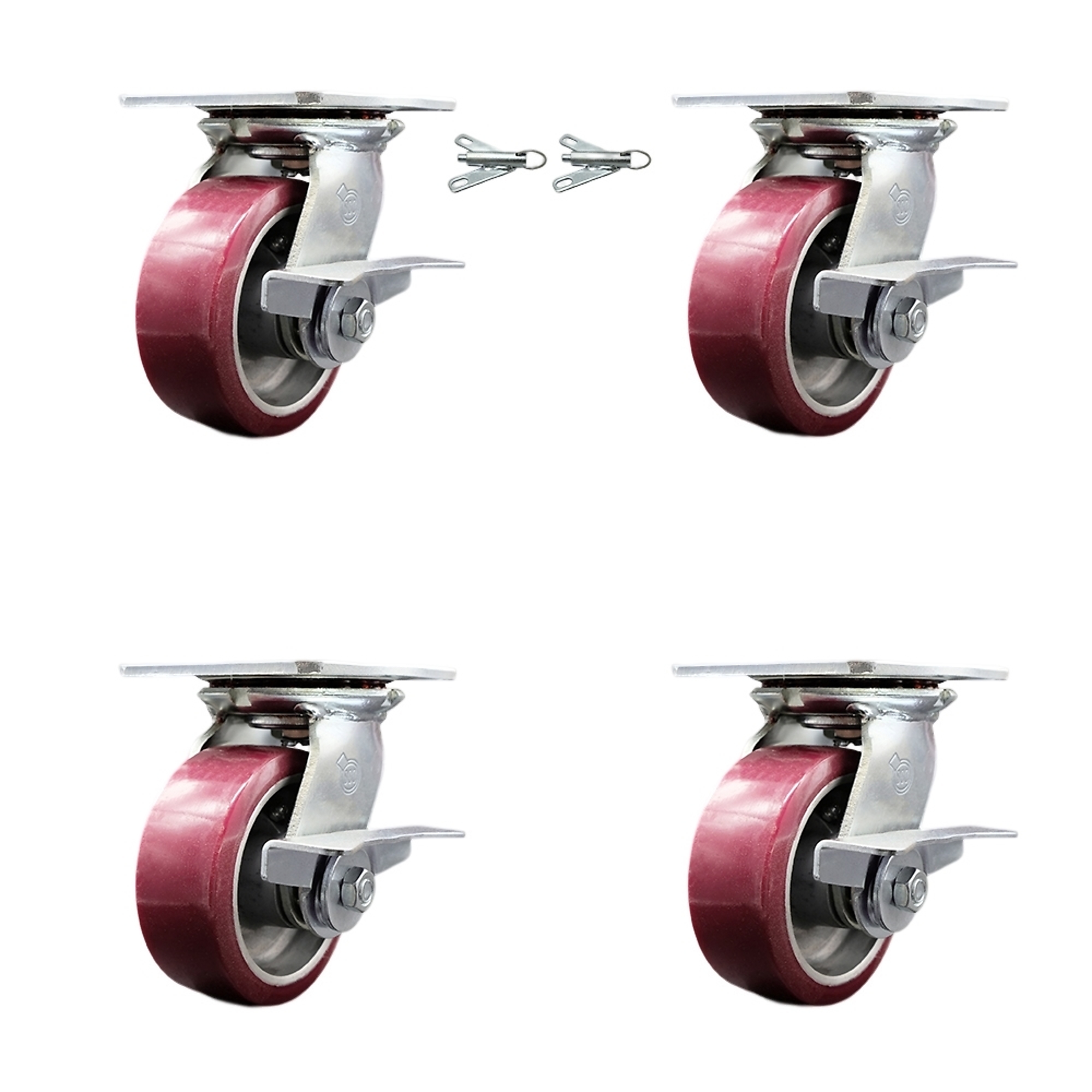 Service Caster, 5in. x 2in. Plate Casters, Wheel Diameter 5 in, Caster ...