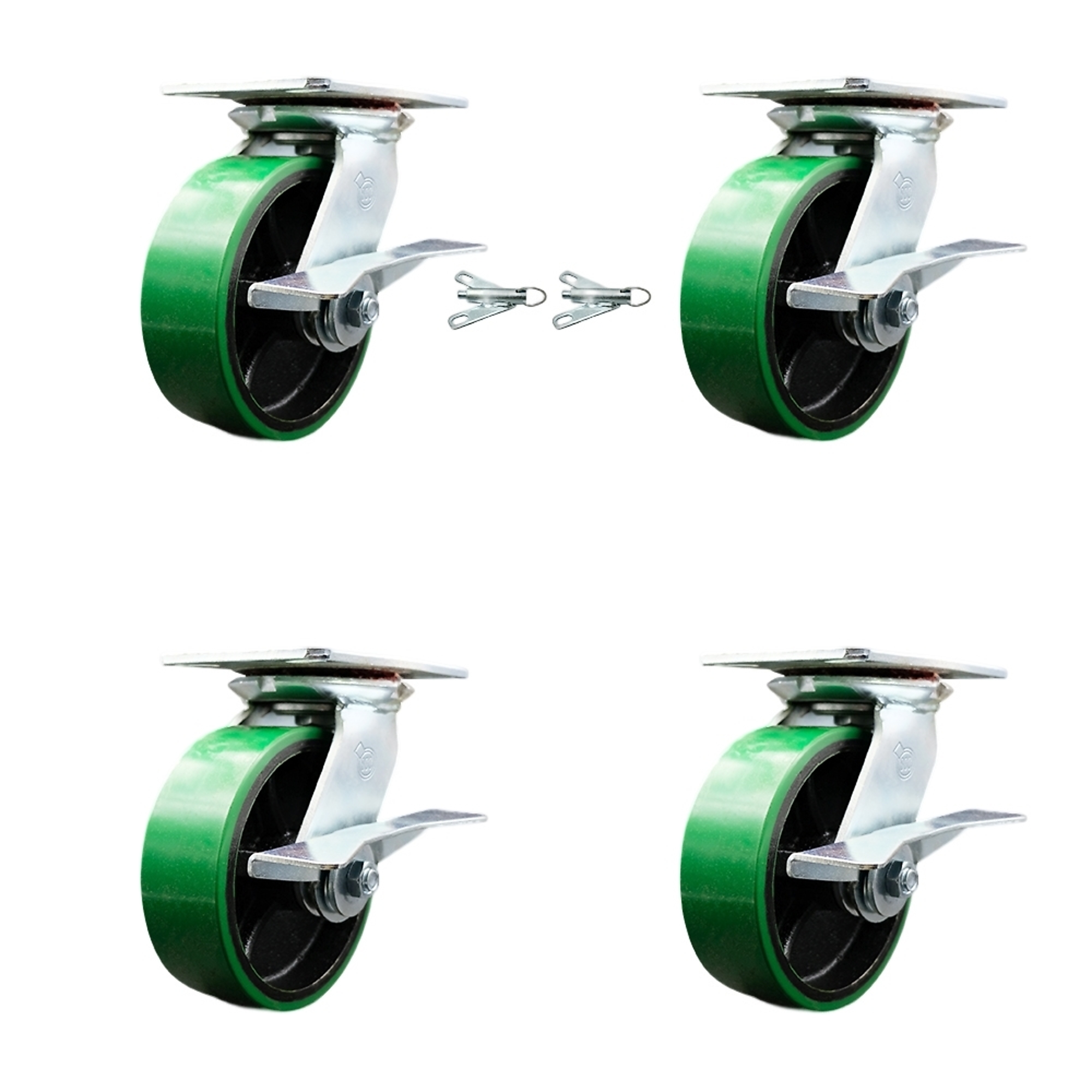 Service Caster, 6in. x 2in. Plate Casters, Wheel Diameter 6 in, Caster ...