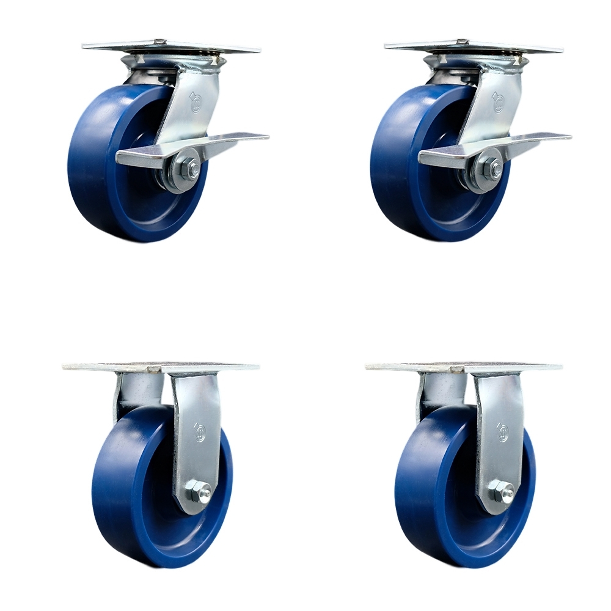 Service Caster, 6in. x 2in. Plate Casters, Wheel Diameter 6 in, Caster ...