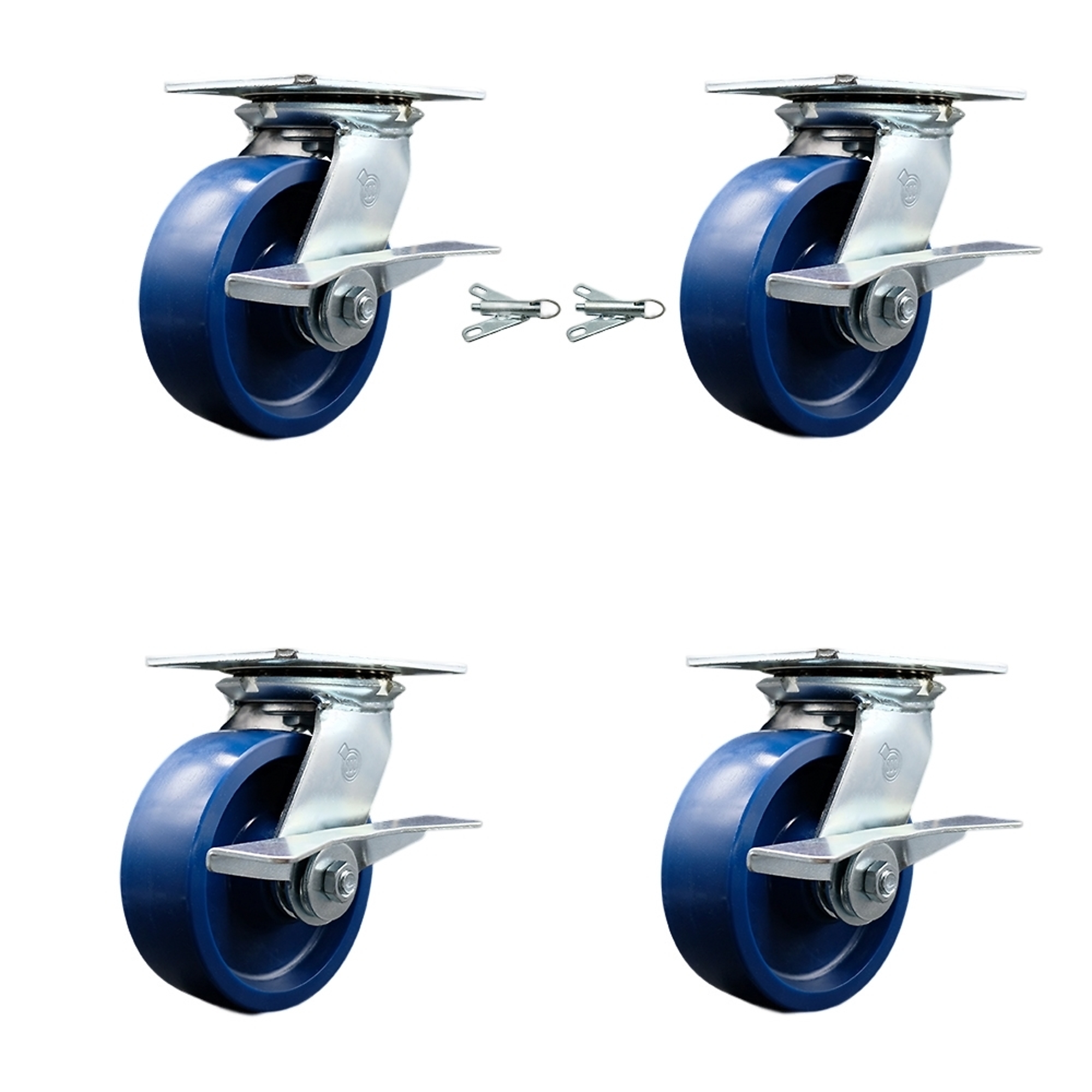 Service Caster, 6in. x 2in. Plate Casters, Wheel Diameter 6 in, Caster ...