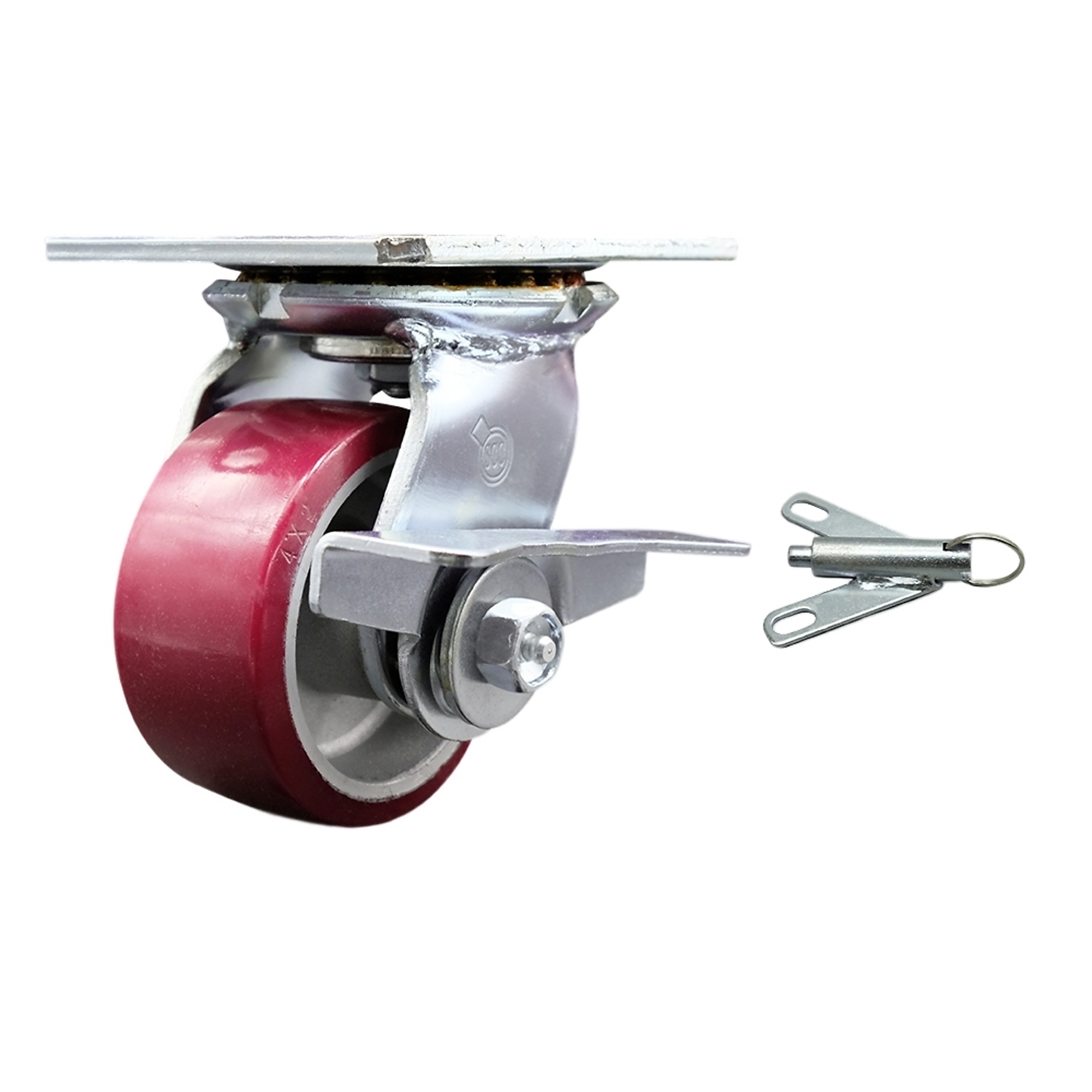 Service Caster, 4in. x 2in. Plate Caster, Wheel Diameter 4 in, Caster ...