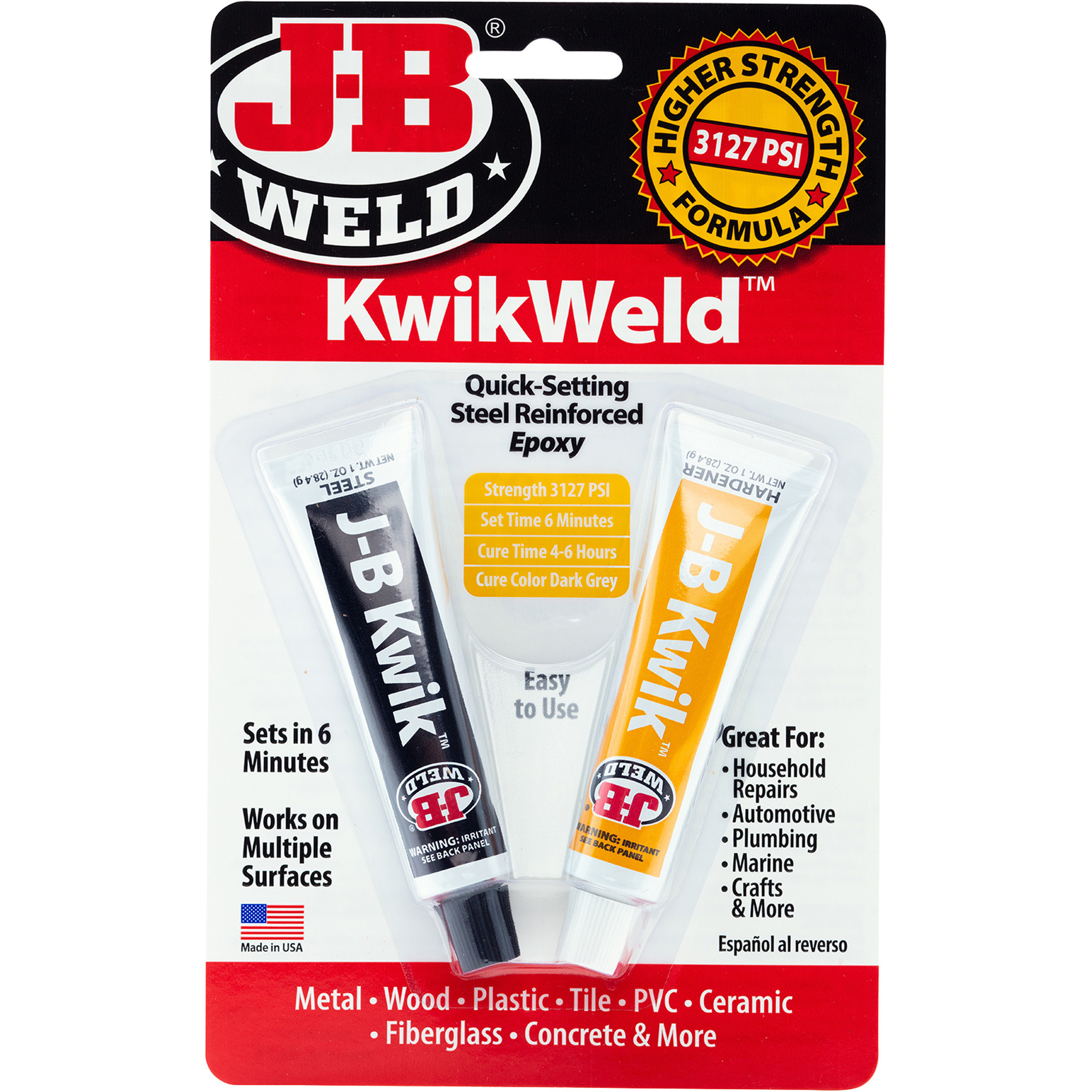 J-B Weld Kwik Weld 2-Part Epoxy Cold Weld, Two 1-Oz. Tubes | Northern Tool