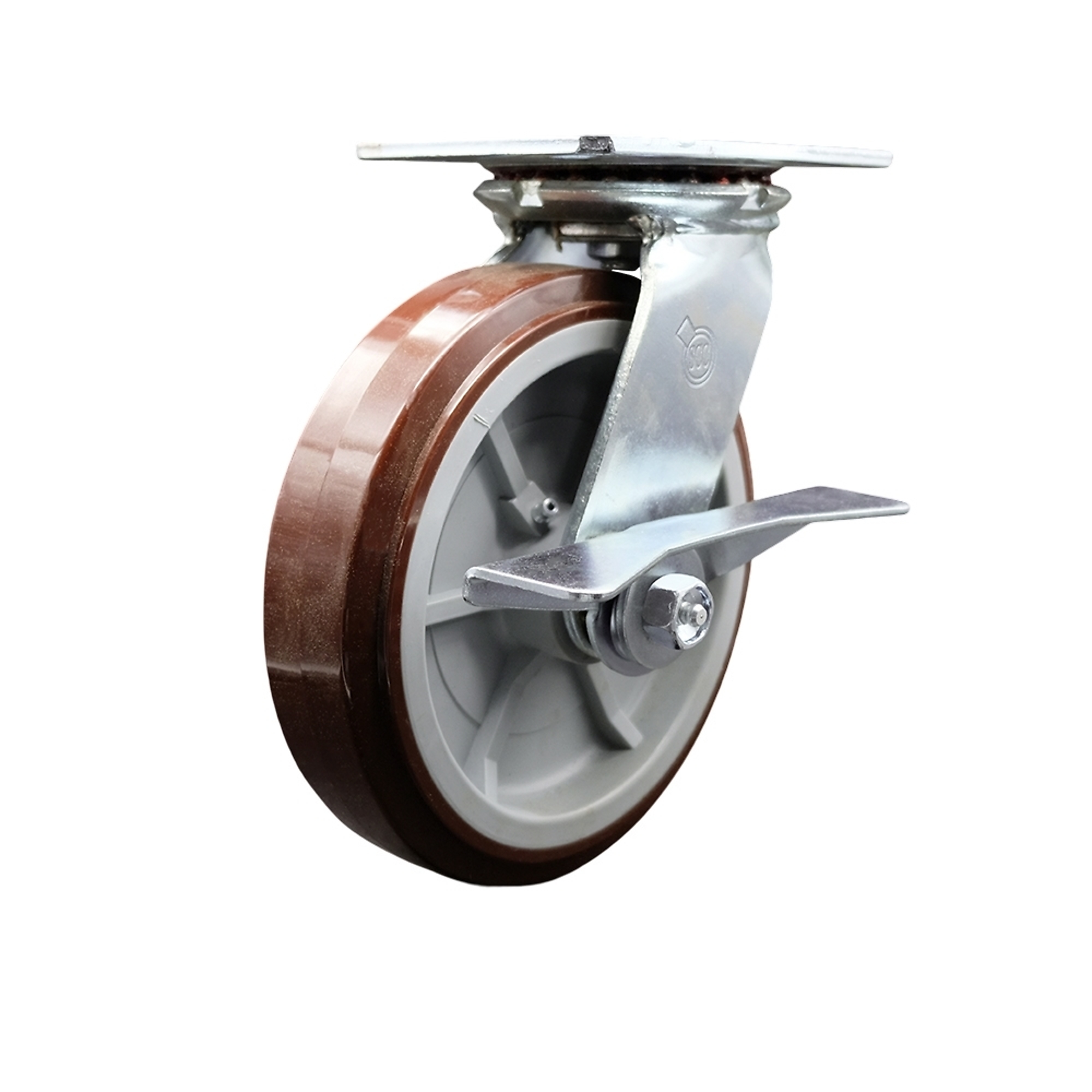 Service Caster, 8in. x 2in. Plate Caster, Wheel Diameter 8 in, Caster ...