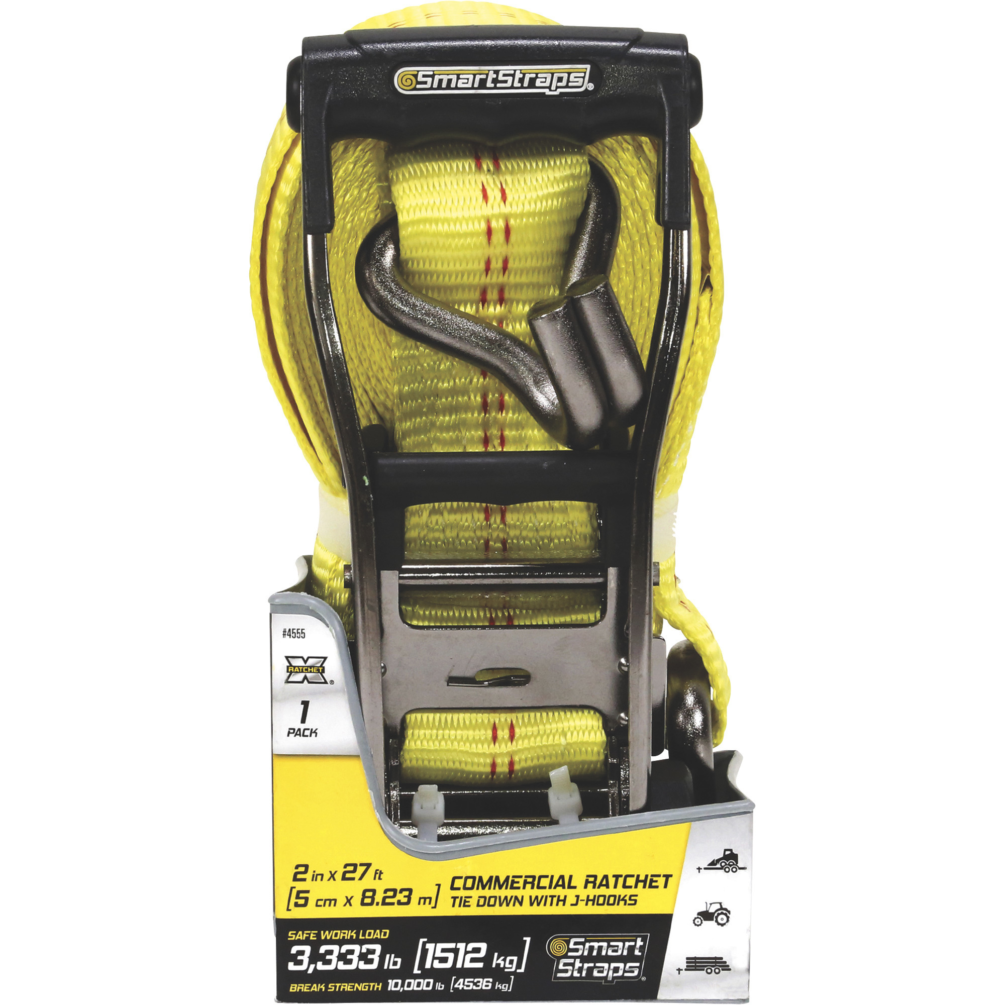 SmartStraps Commercial-Grade Black Nickel Ratchet Tie-Down Strap, 2in ...