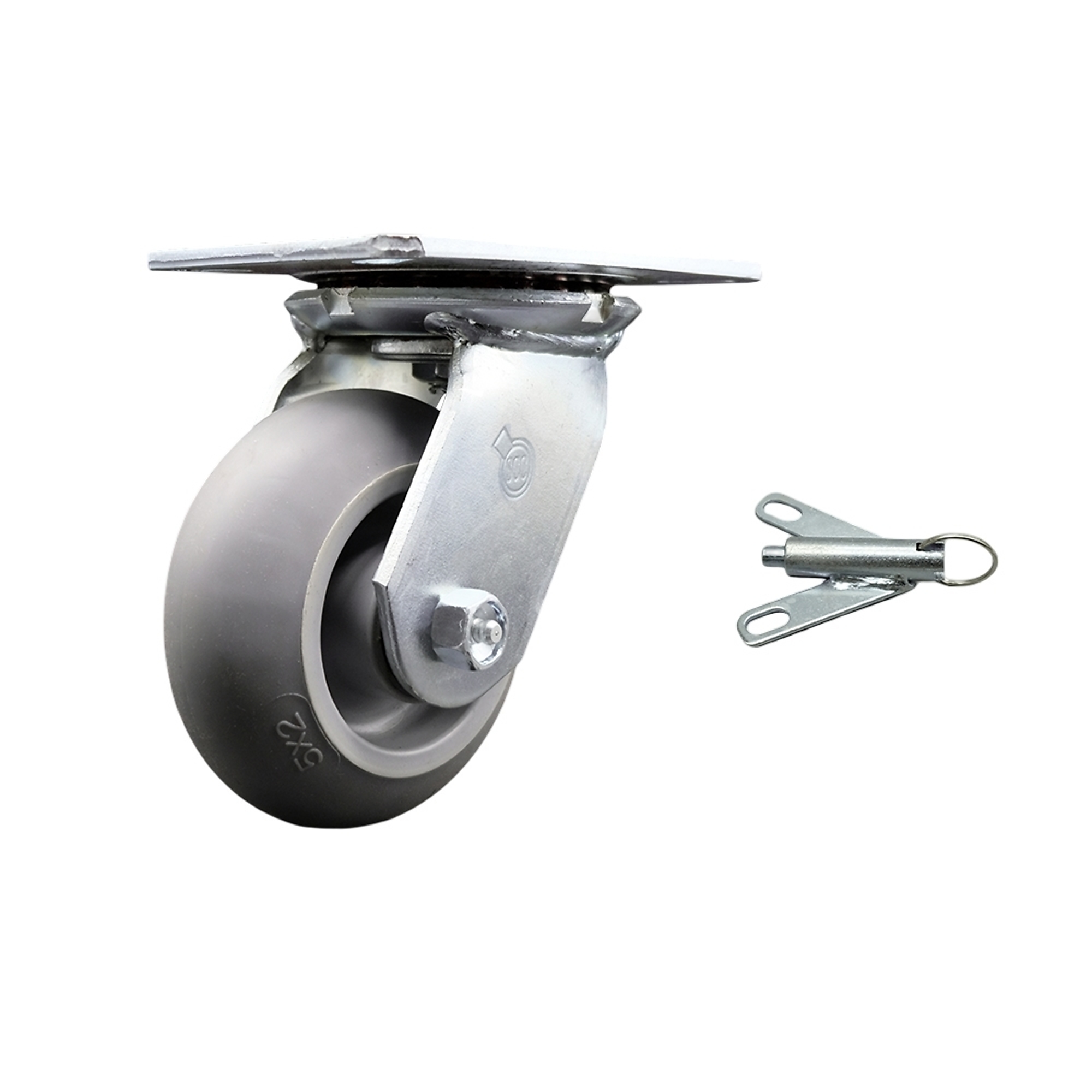 Service Caster, 5in. x 2in. Plate Caster, Wheel Diameter 5 in, Caster ...