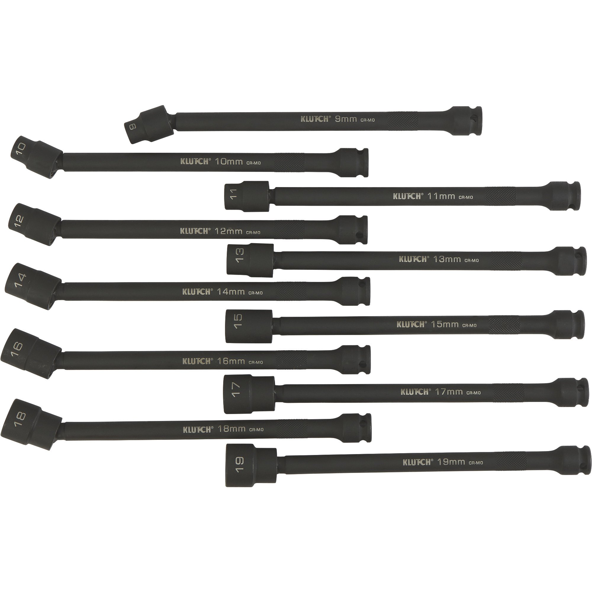Klutch Impact Swivel Extension Socket Set — 11-Pc., 3/8in. Drive ...