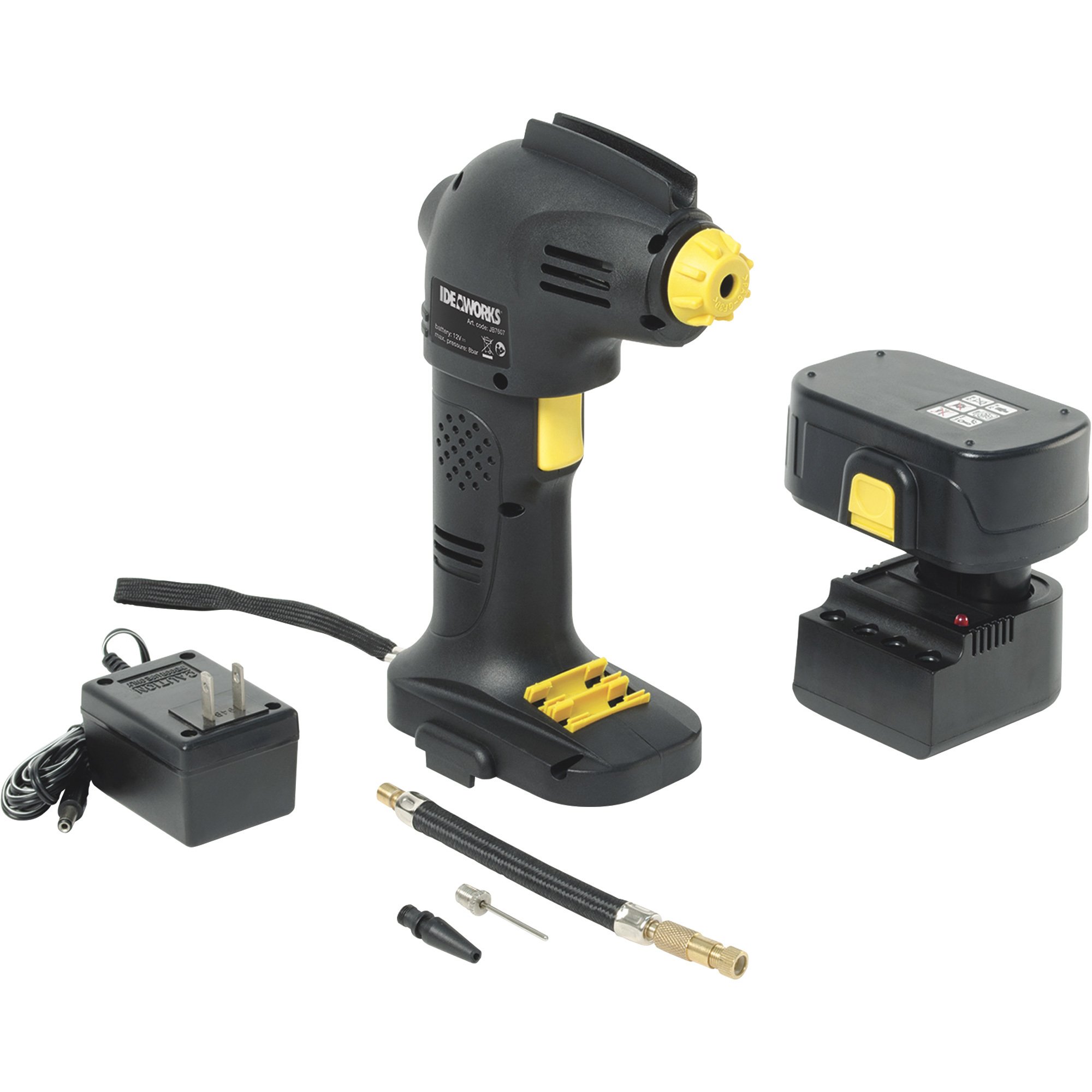 Ideaworks Cordless Tire Inflator/Air Compressor — 116 PSI, Rechargeable ...