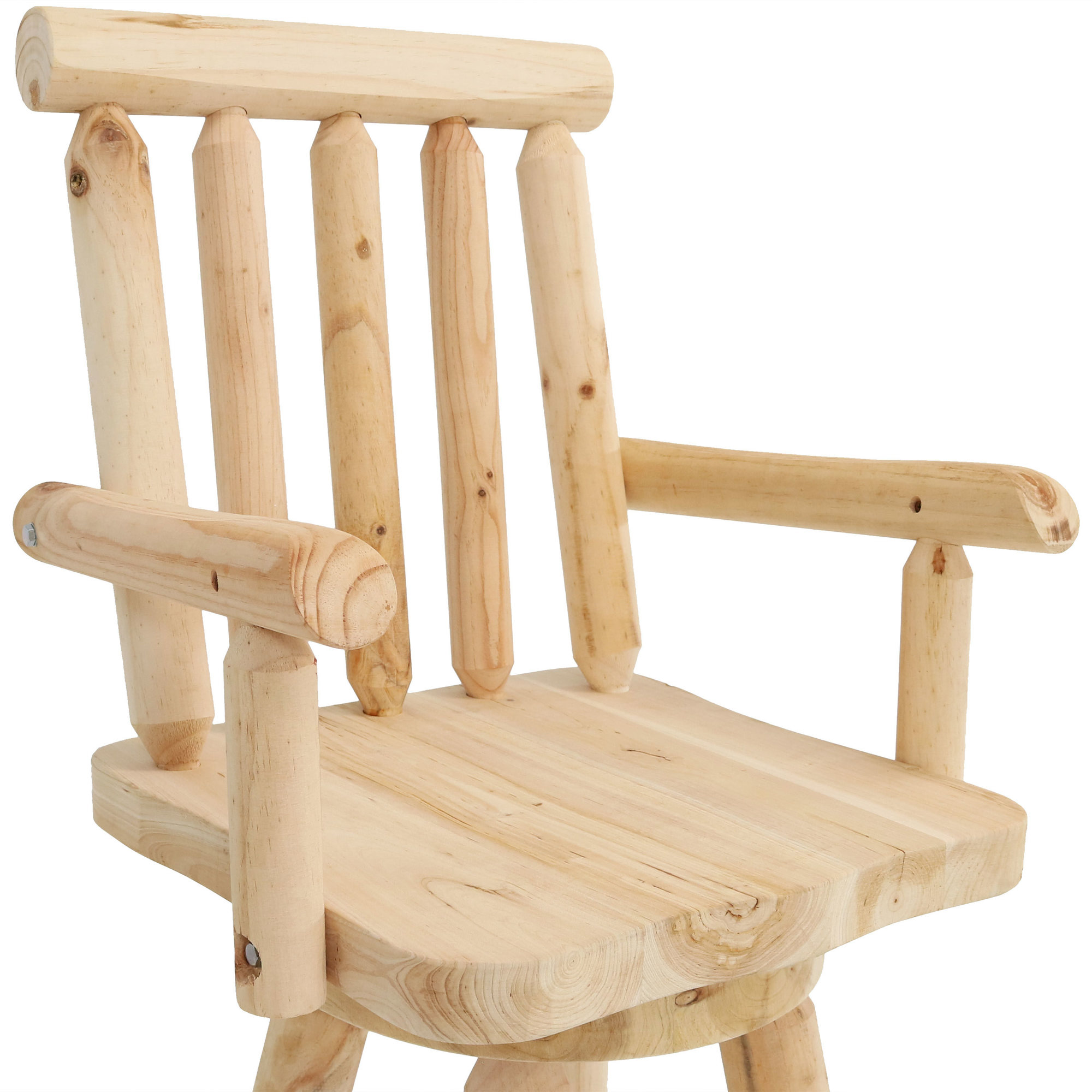 Sunnydaze Decor, 4ft. Rustic Log Cabin Bar Stool, Primary Color Brown ...