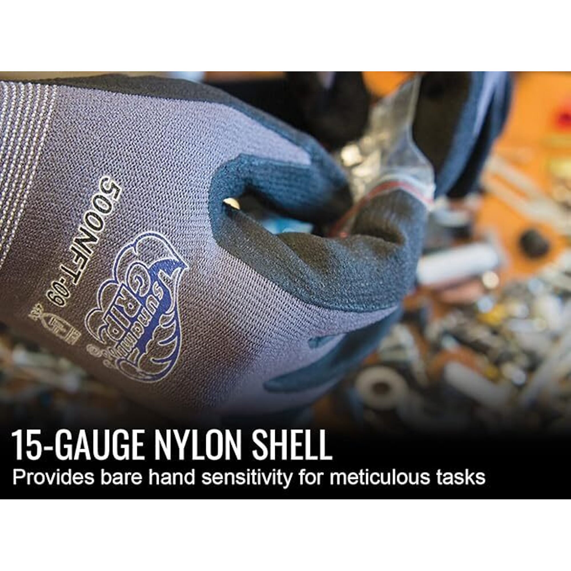 Global Glove Tsunami Grip®, 15ga, Nitrile Foam Palm, A1 Cut Resist Gloves - 12 Pair, Size S ...