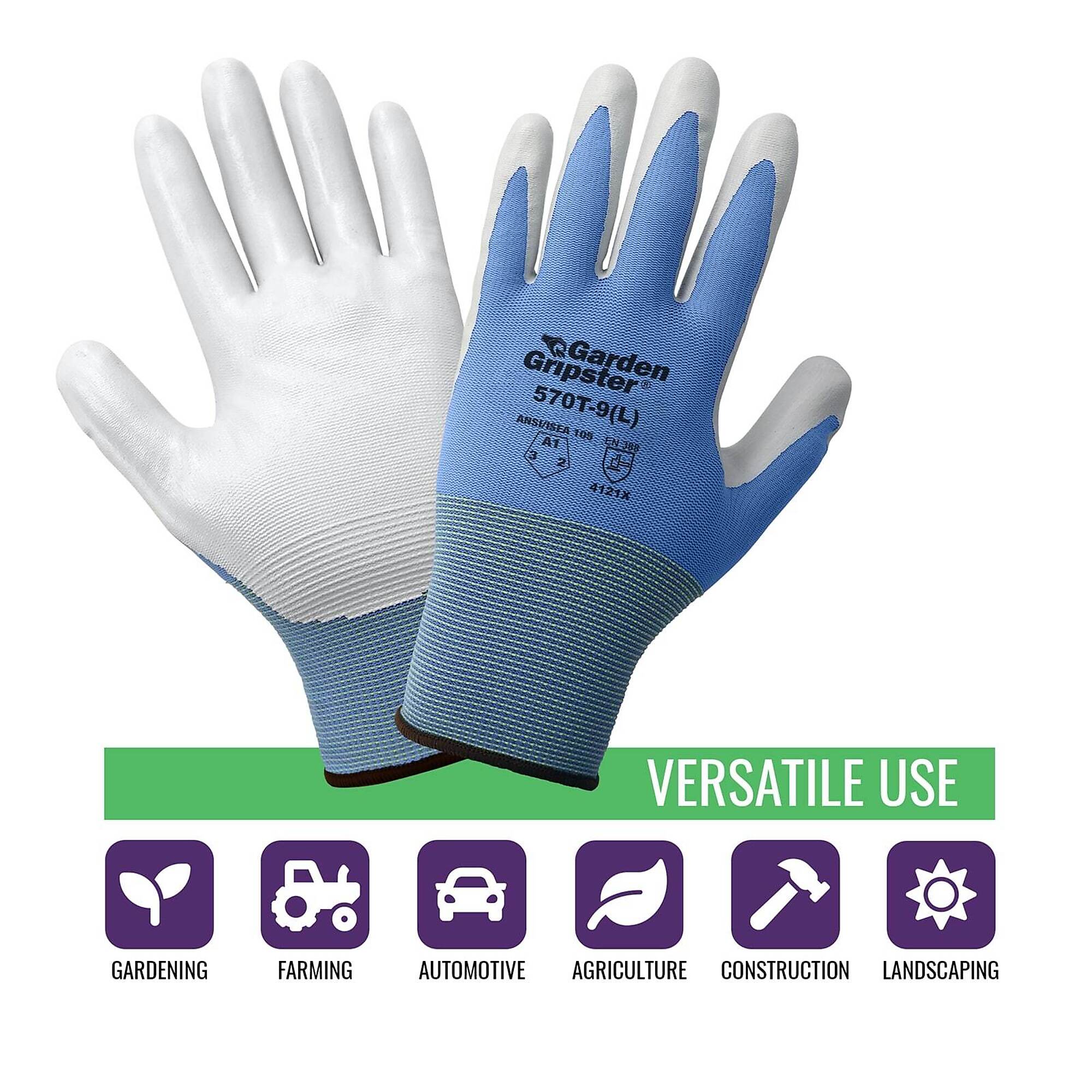 Global Glove Garden Gripster®, Multi-Color, Nitrile Coated, Cut A1 ...