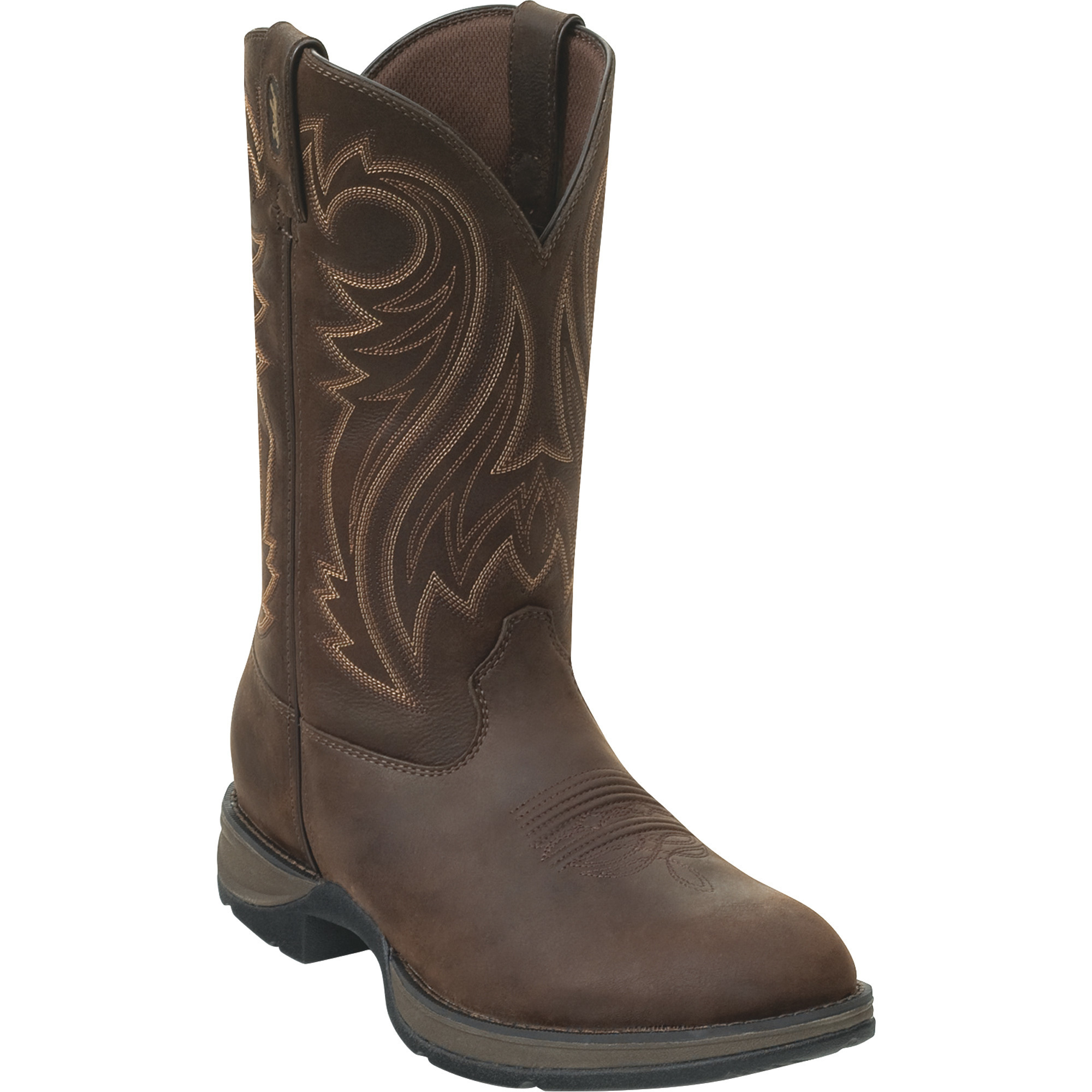 Durango Men's Rebel 12in. Pull-On Western Work Boots, Chocolate, Size 8 ...