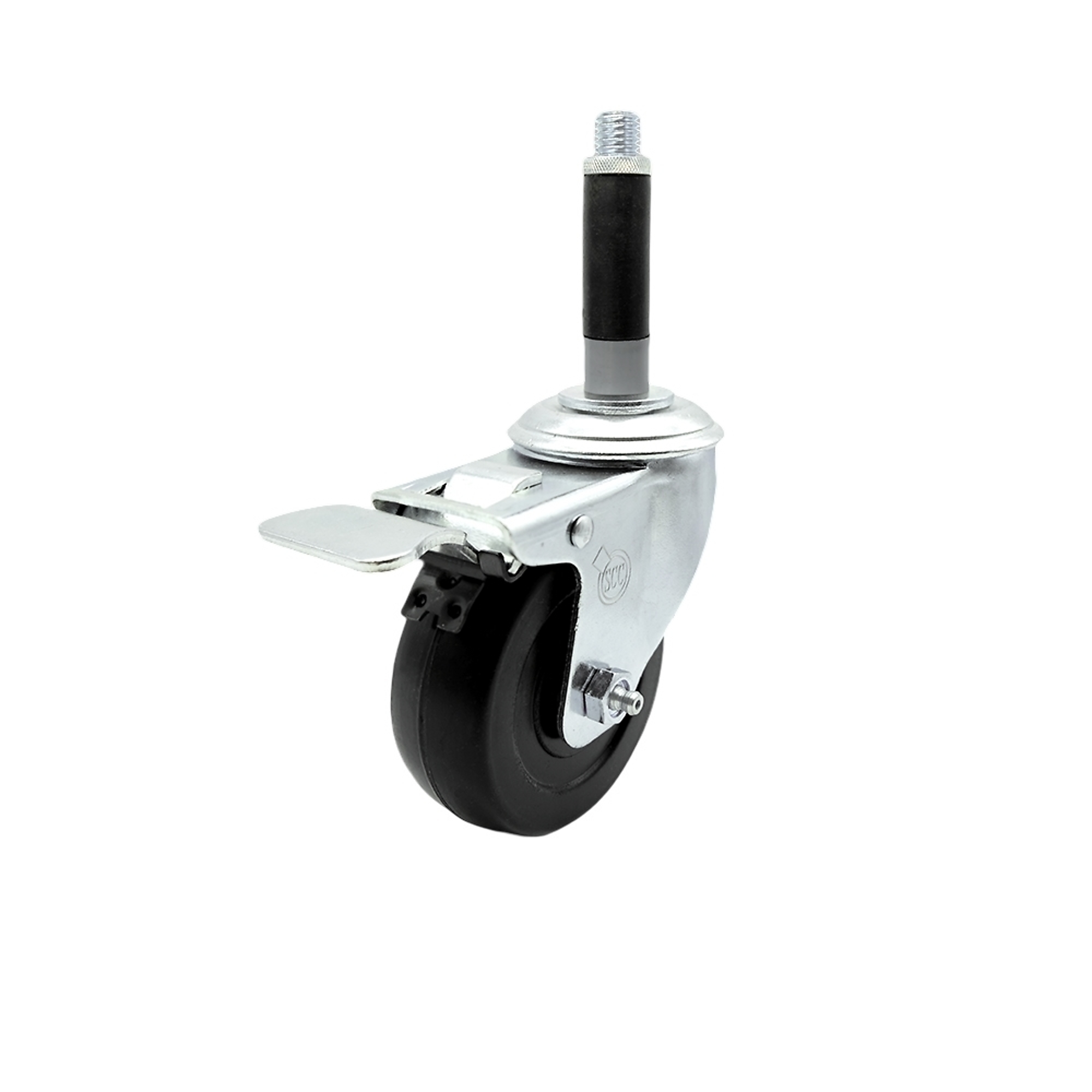 Service Caster, 4in. x 1 1/4in. Stem Caster, Wheel Diameter 4 in ...