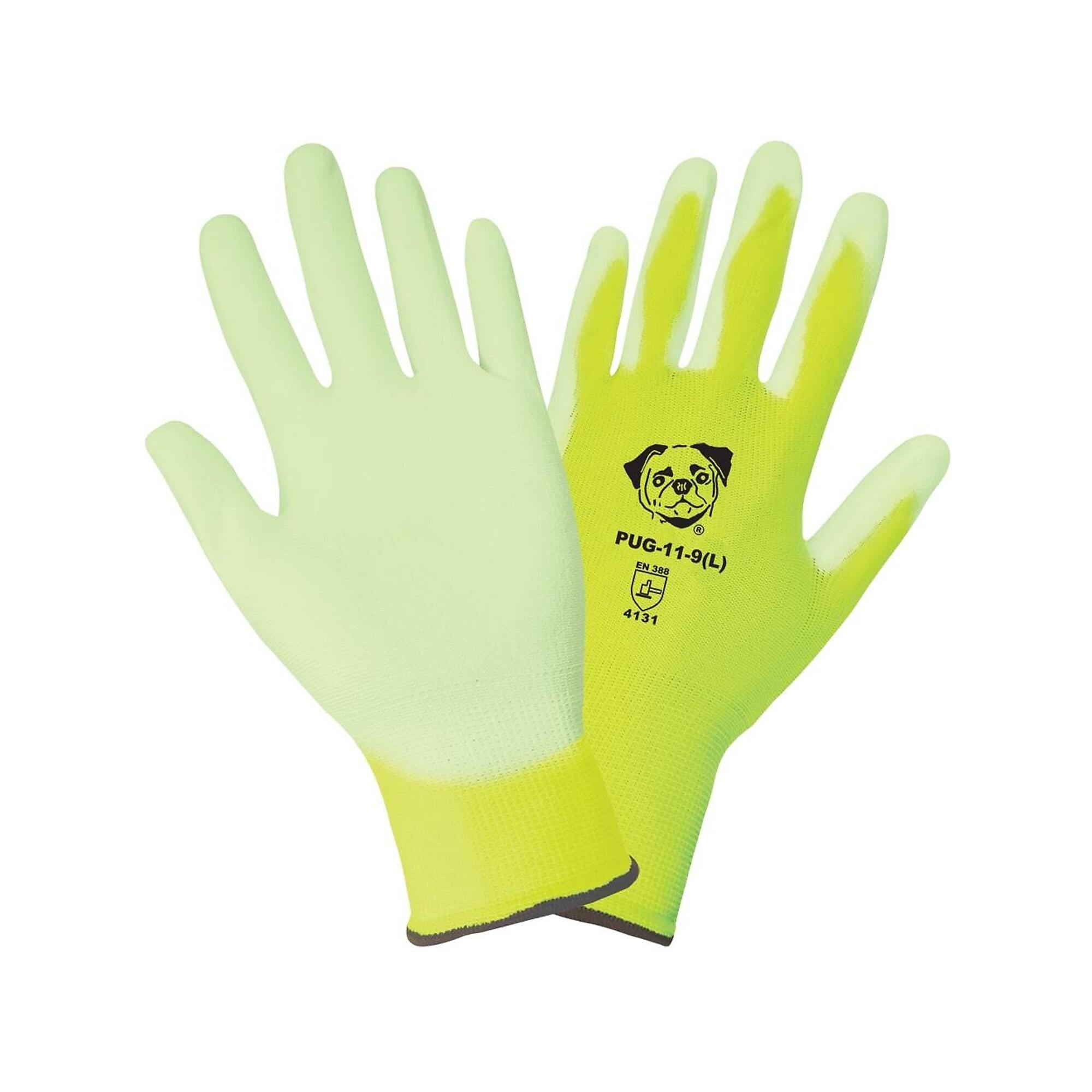 Global Glove PUG™, PUG Polyurethane Coated, Hi-Vis Work Gloves ...