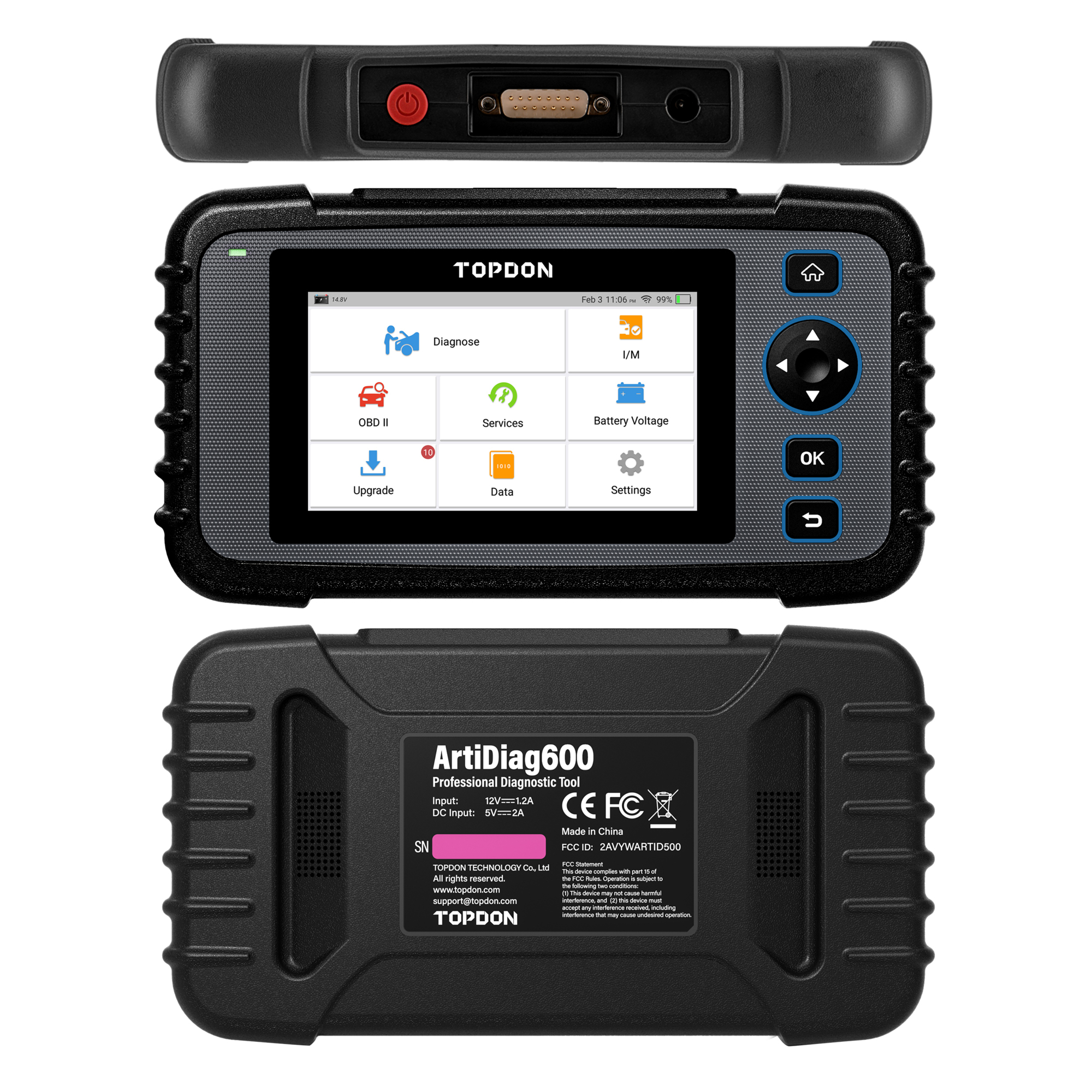 TOPDON, Android based OBD IIS can Tool w/Service Resets, Model# AD600 ...