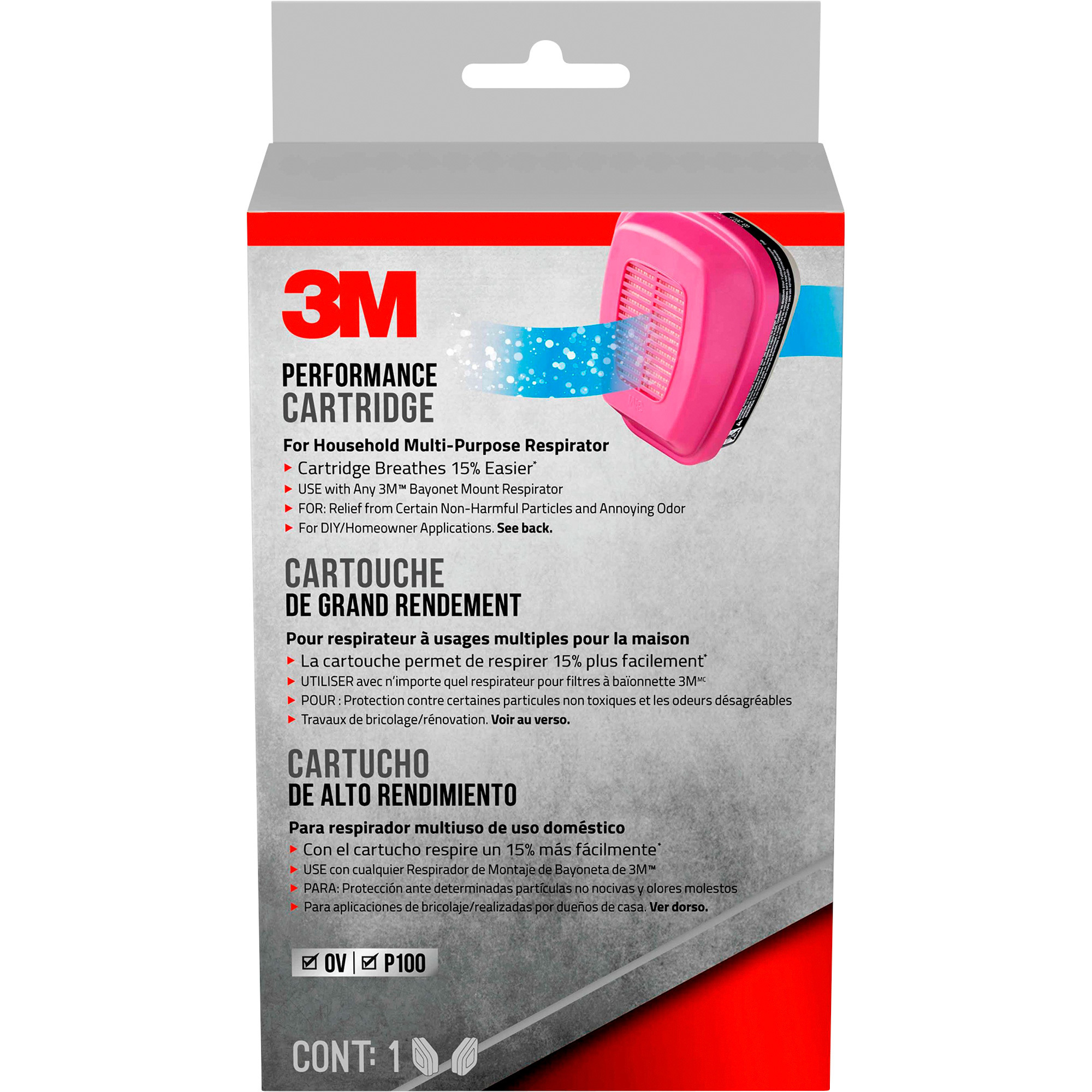 3M Replacement Cartridges, 2-Pk., For Item# 547562, N95, NIOSH Approved ...