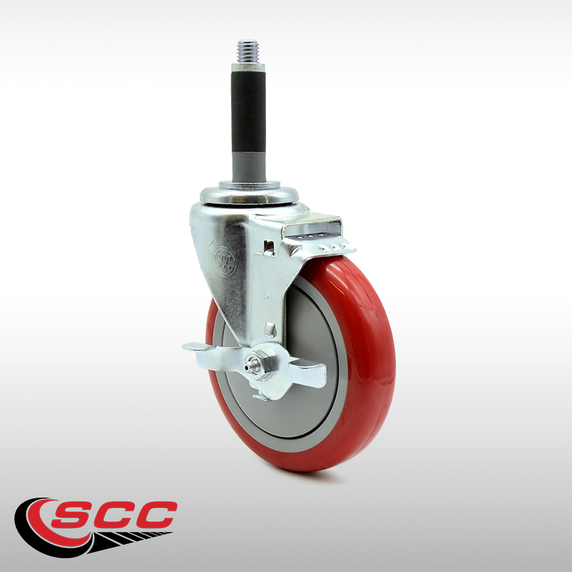 Service Caster, 5in. x 1 1/4in. Stem Casters, Wheel Diameter 5 in ...