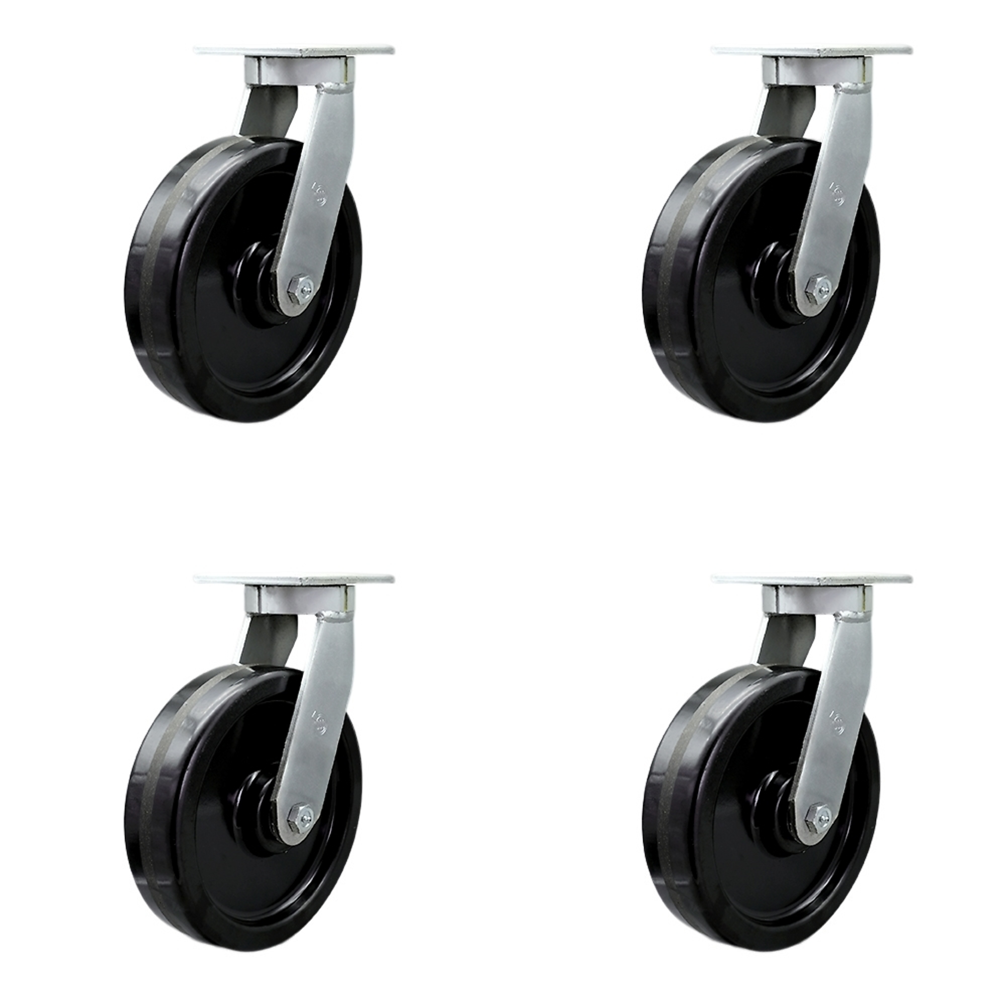 Service Caster, 12in. x 3in. Plate Casters, Wheel Diameter 12 in ...