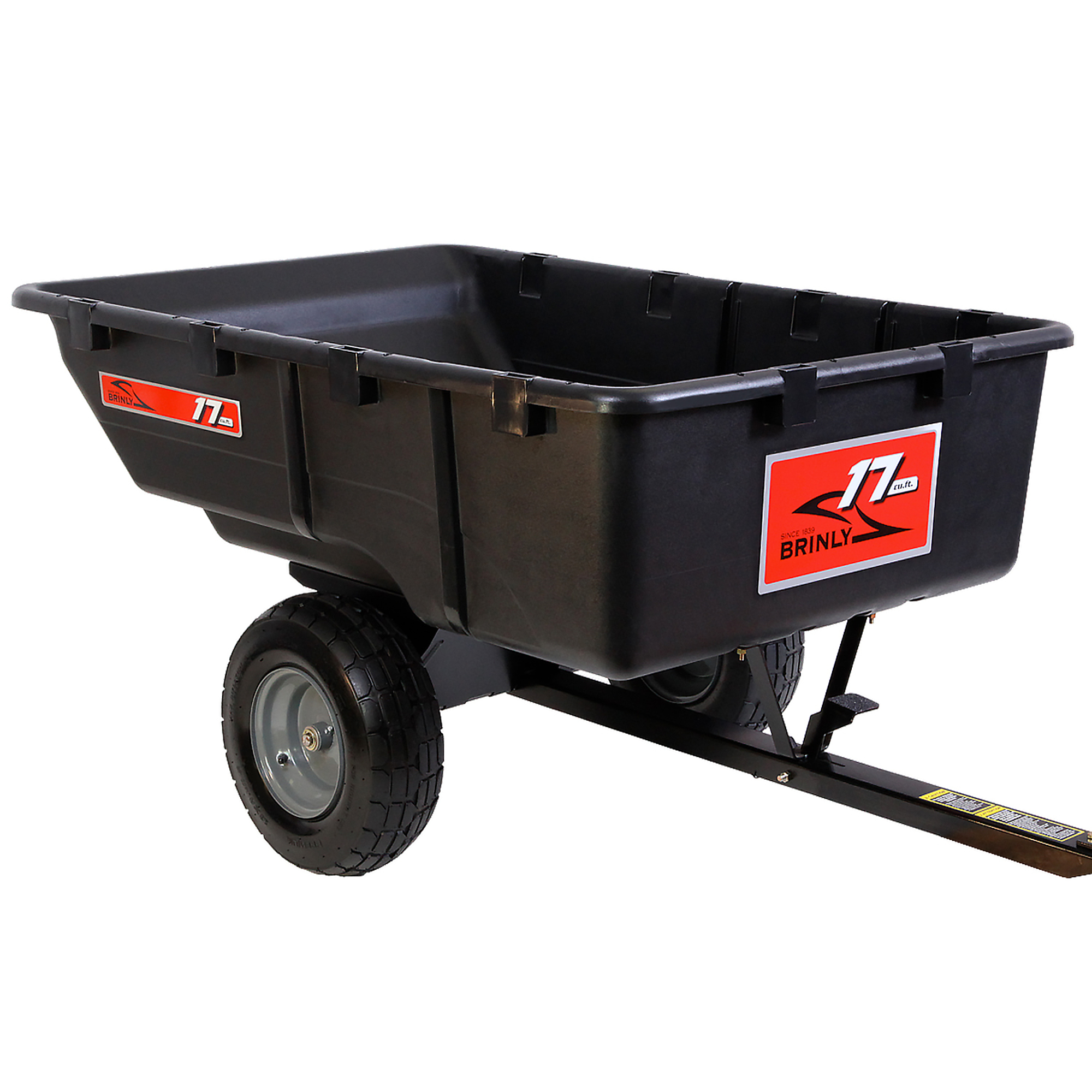 Brinly-Hardy, 17 Cu. Ft. Heavy Duty Poly Cart, Load Capacity 850 lb ...