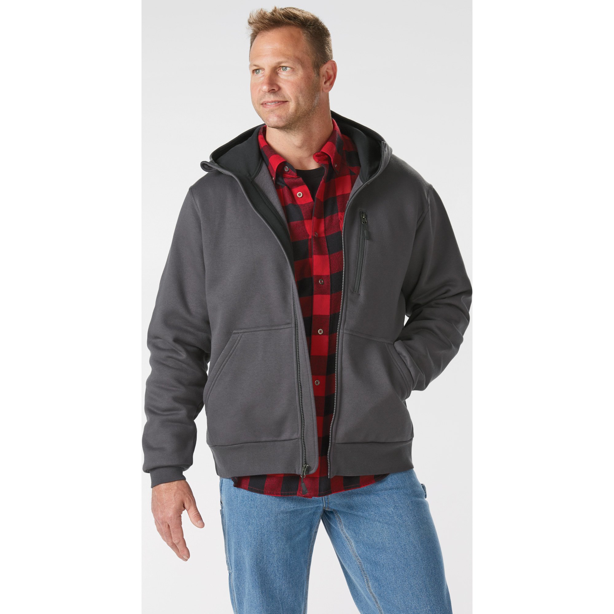 Gravel Gear Men's 11-Oz. Cotton/Poly Water-Resistant Hooded Sweatshirt ...