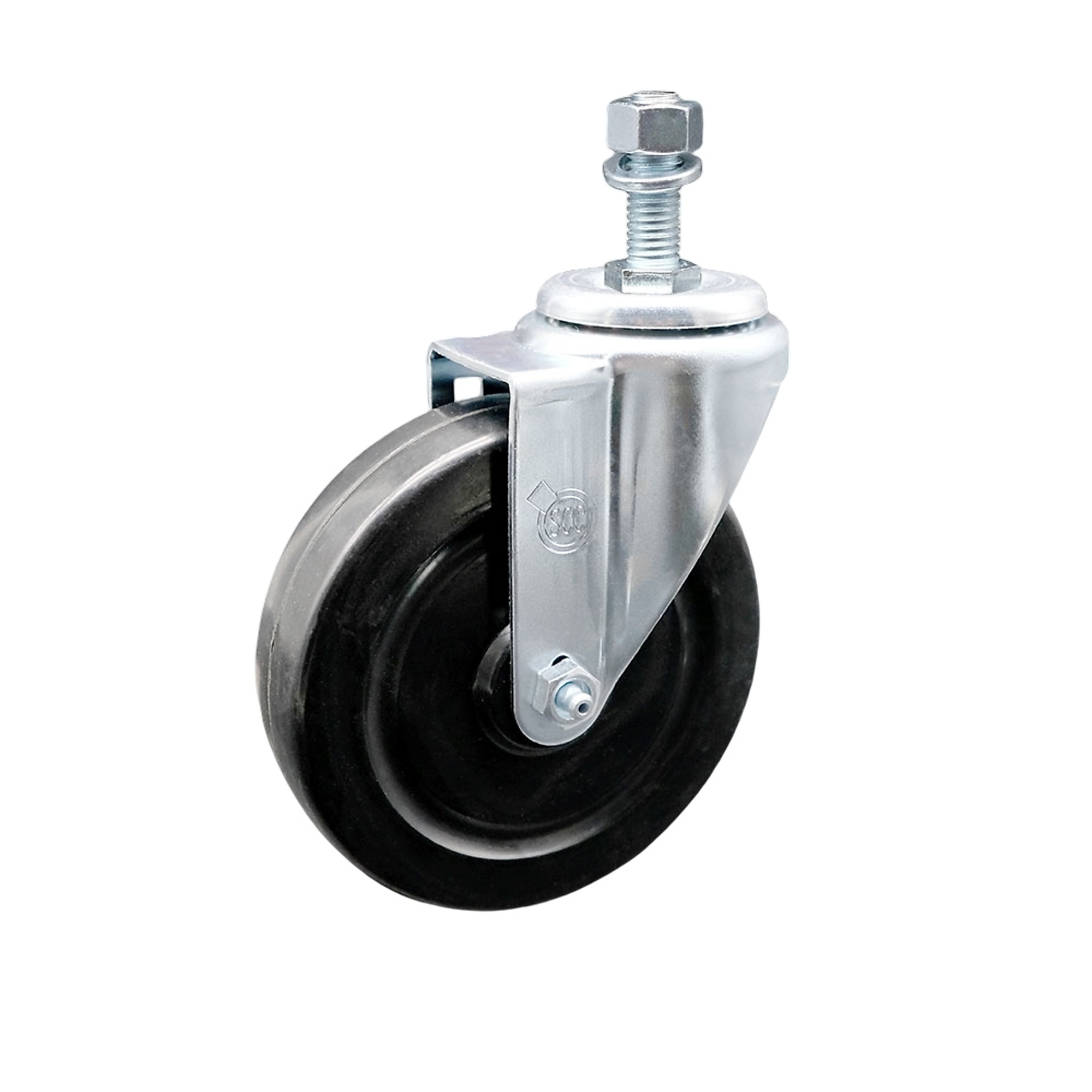 Service Caster, 5in. x 1 1/4in. Stem Caster, Wheel Diameter 5 in ...