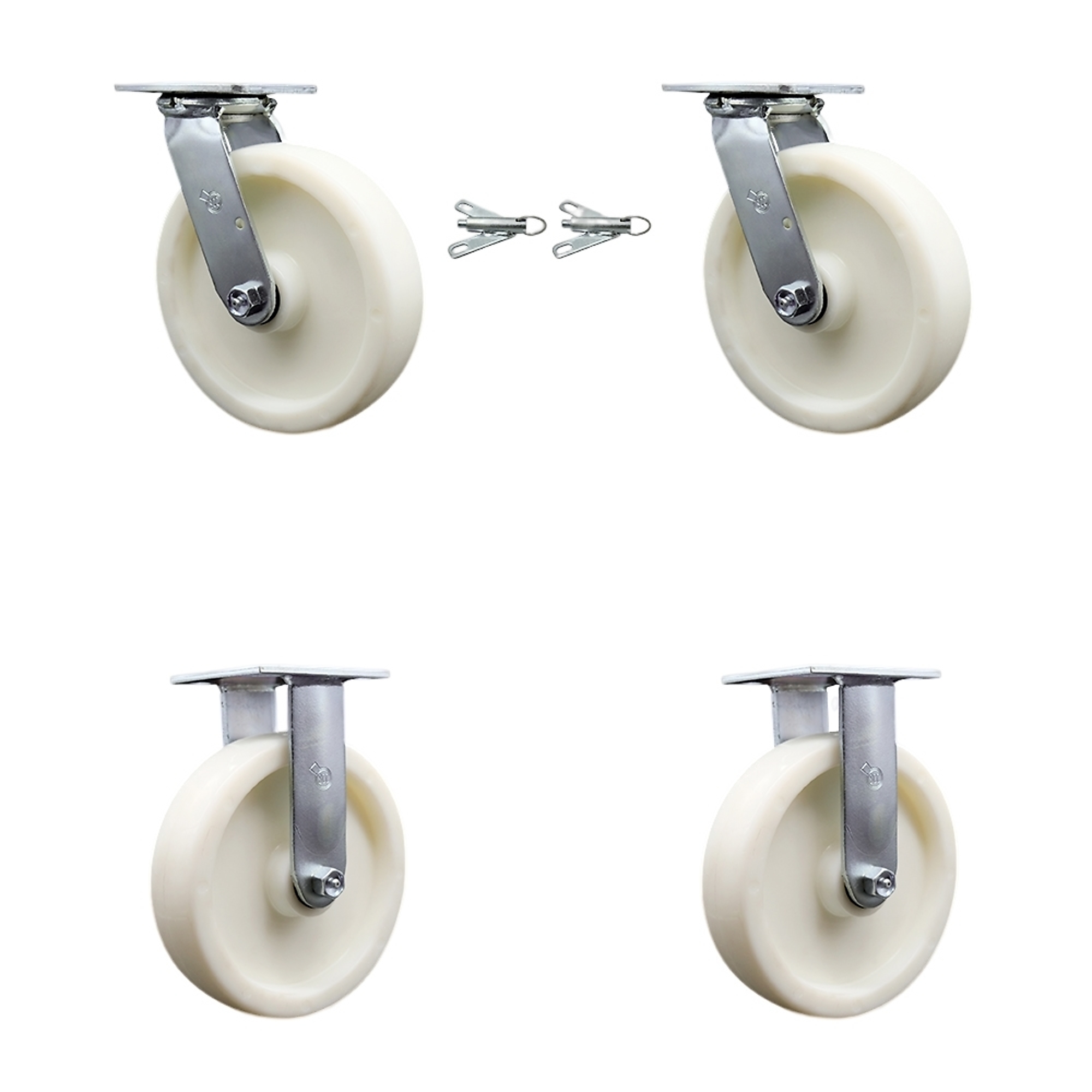 Service Caster, 8in. x 2in. Plate Casters, Wheel Diameter 8 in, Caster ...