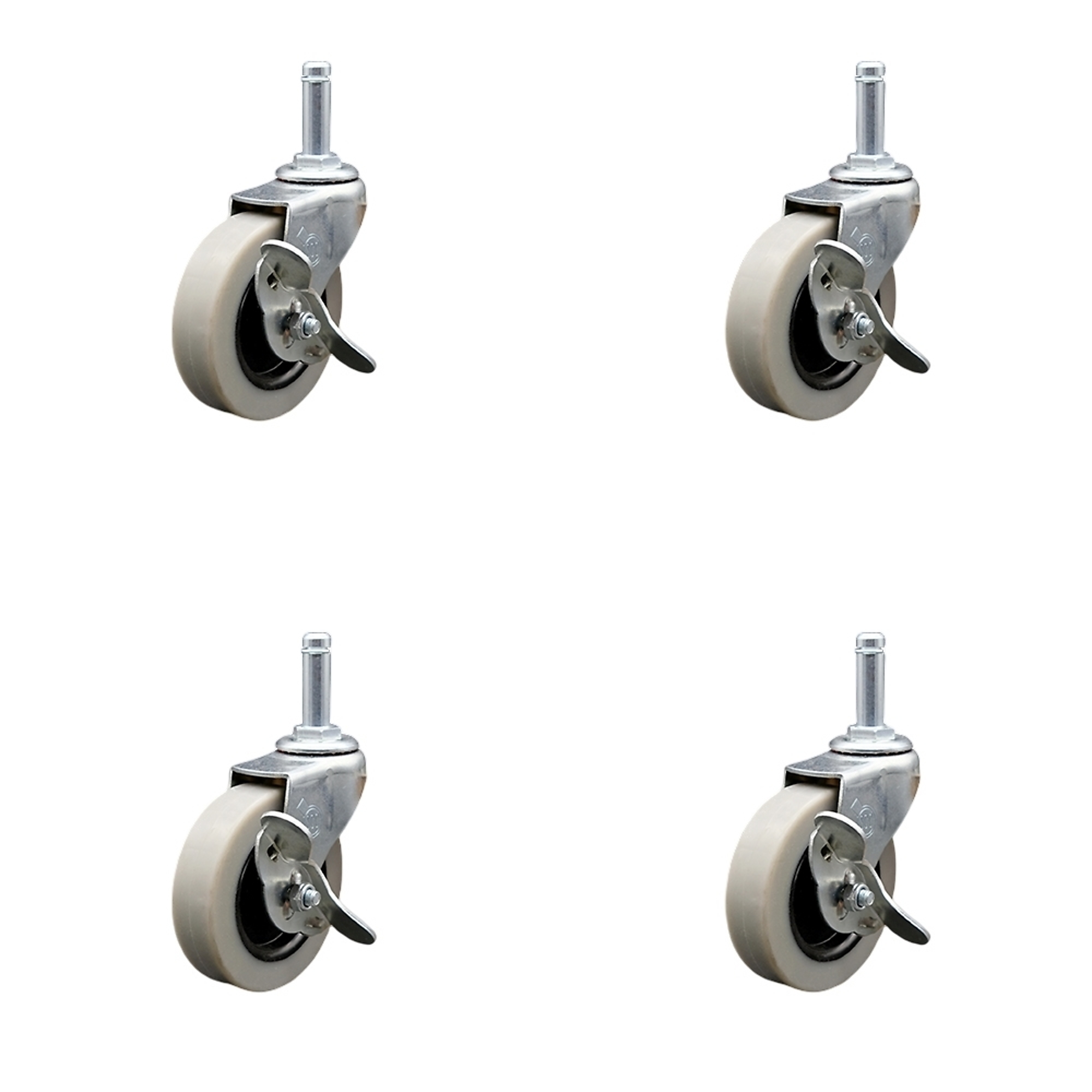 Service Caster, 3in. Stem Casters, Wheel Diameter 3 in, Caster Type ...
