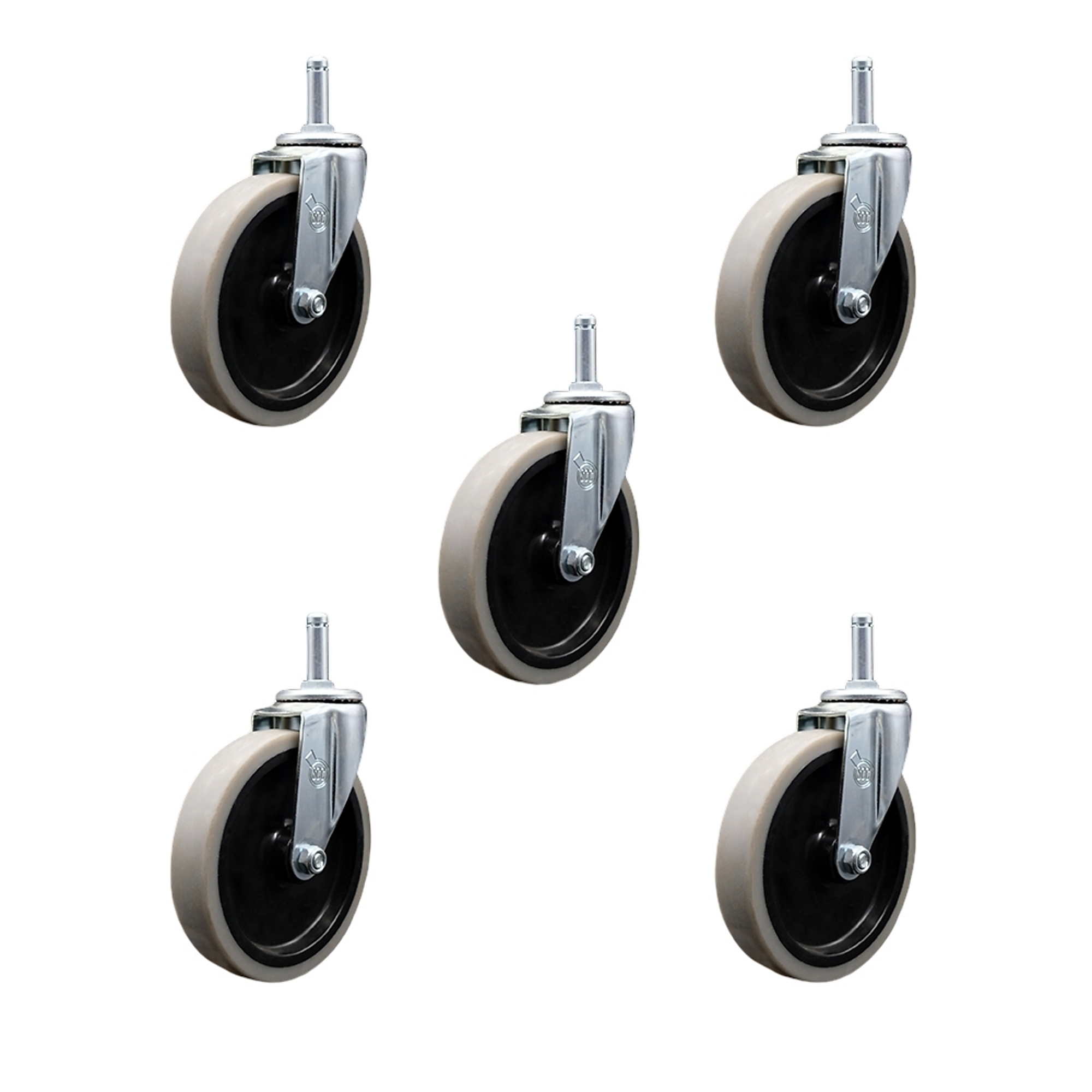 Service Caster, 5in. Stem Casters, Wheel Diameter 5 in, Caster Type ...