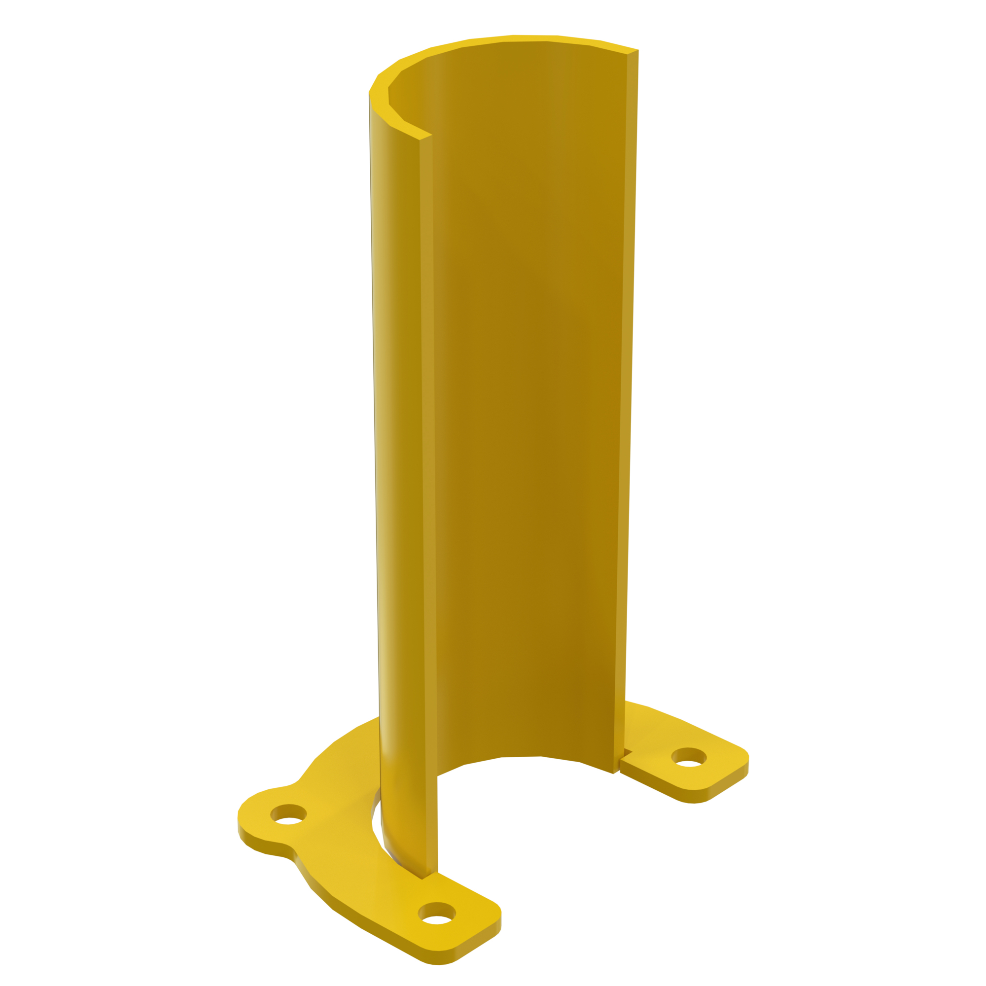 Vestil Steel Rounded Rack Guard - 12in. Height, 4in. Wide, Yellow ...