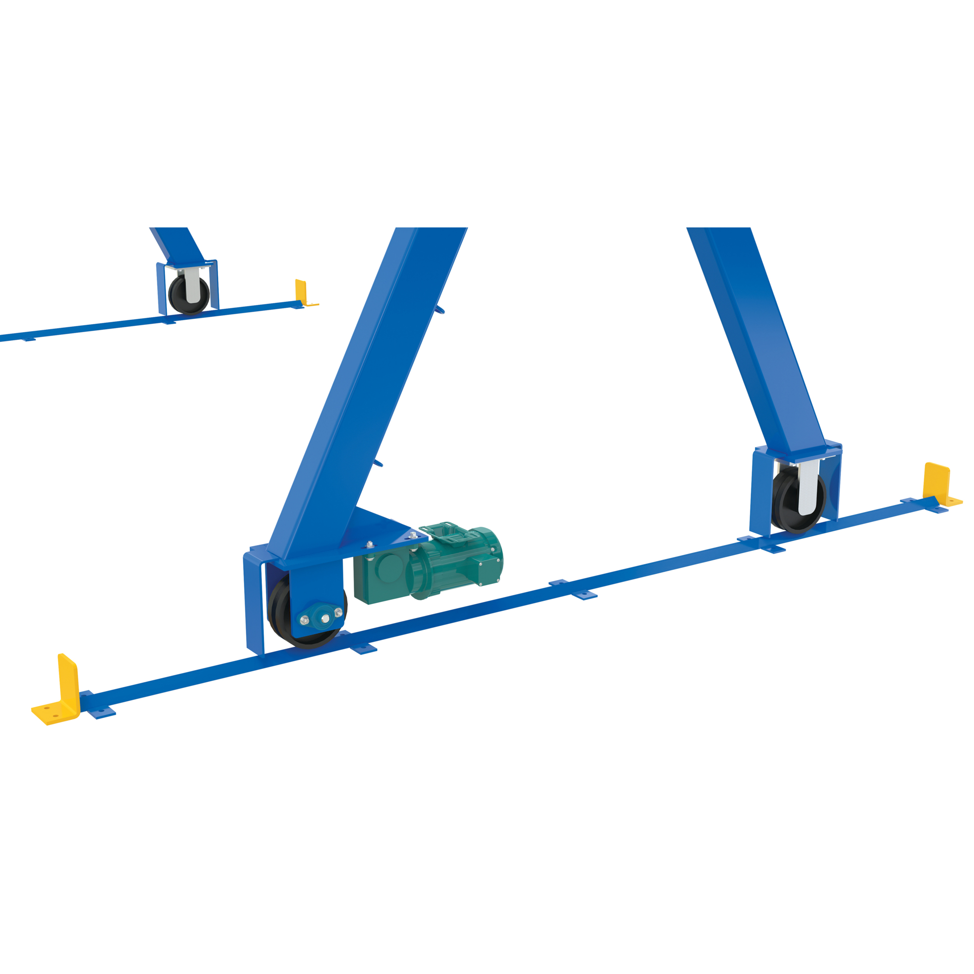 Vestil, Gantry crane v-groove track end stops 5in. high, Height 5 in ...