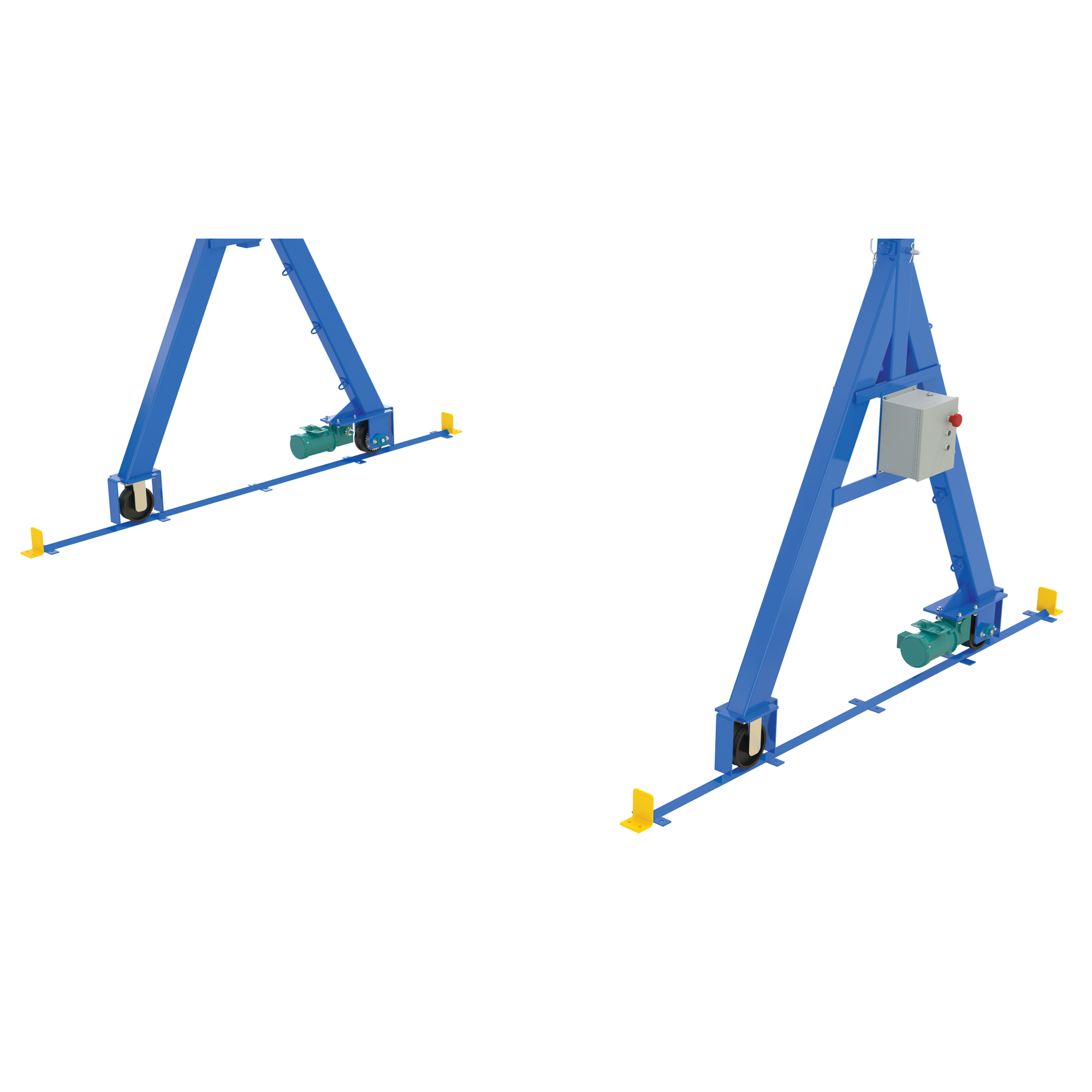 Vestil, Gantry crane v-groove track end stops 5in. high, Height 5 in ...