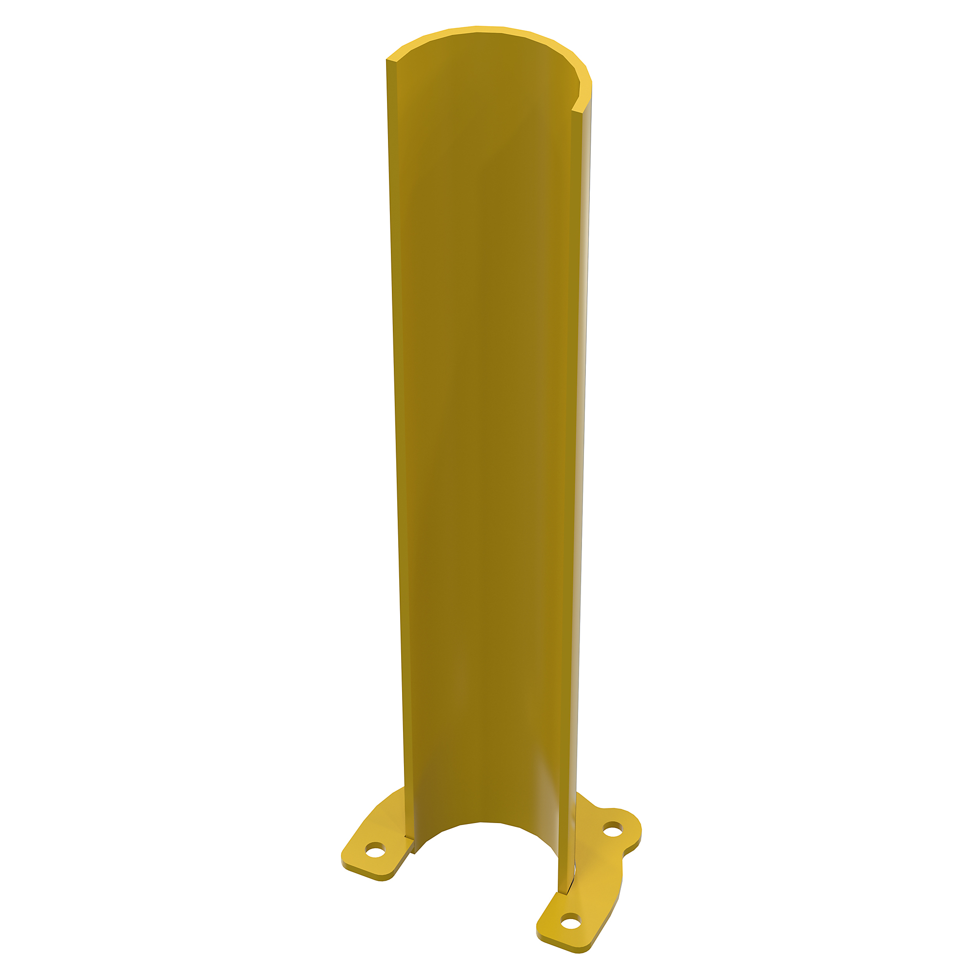 Vestil Steel Rounded Rack Guard - 24in. Height, 4in. Wide, Yellow ...