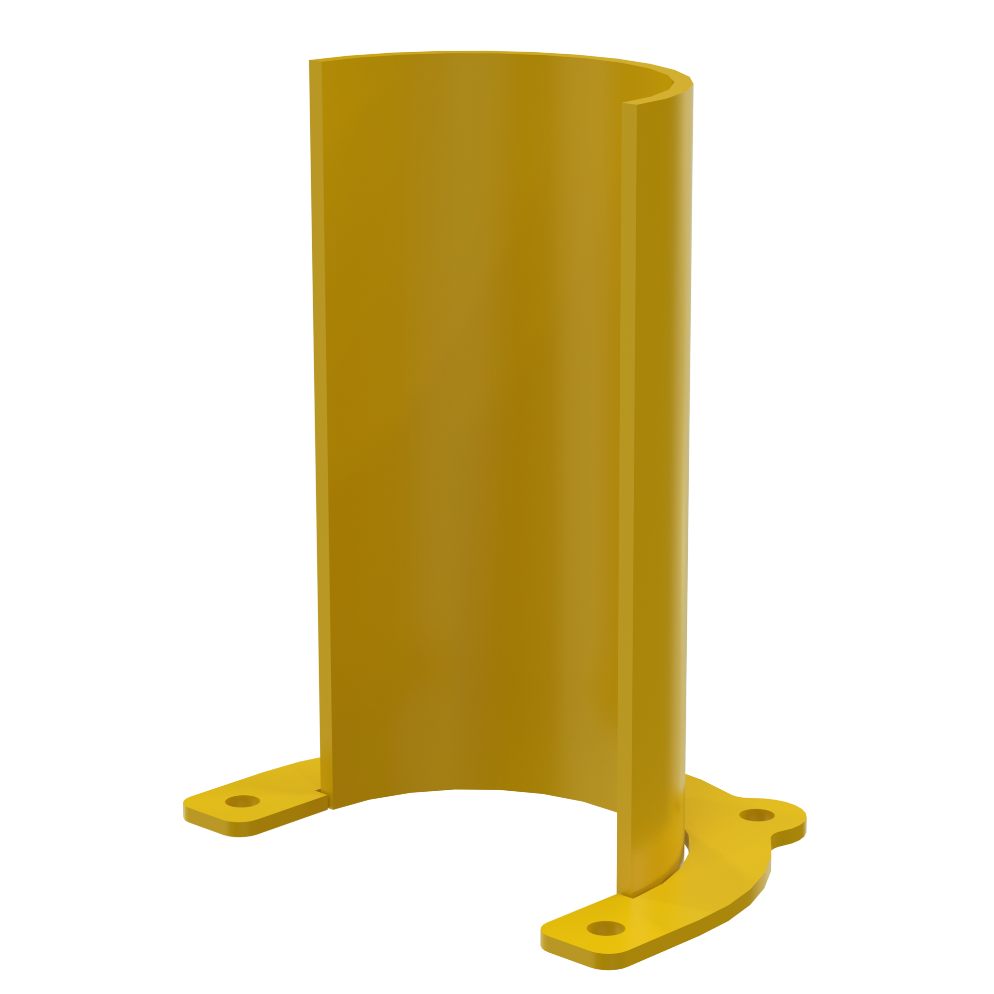 Vestil, Steel rounded rack guard 12in. height yellow, Height 12 in ...