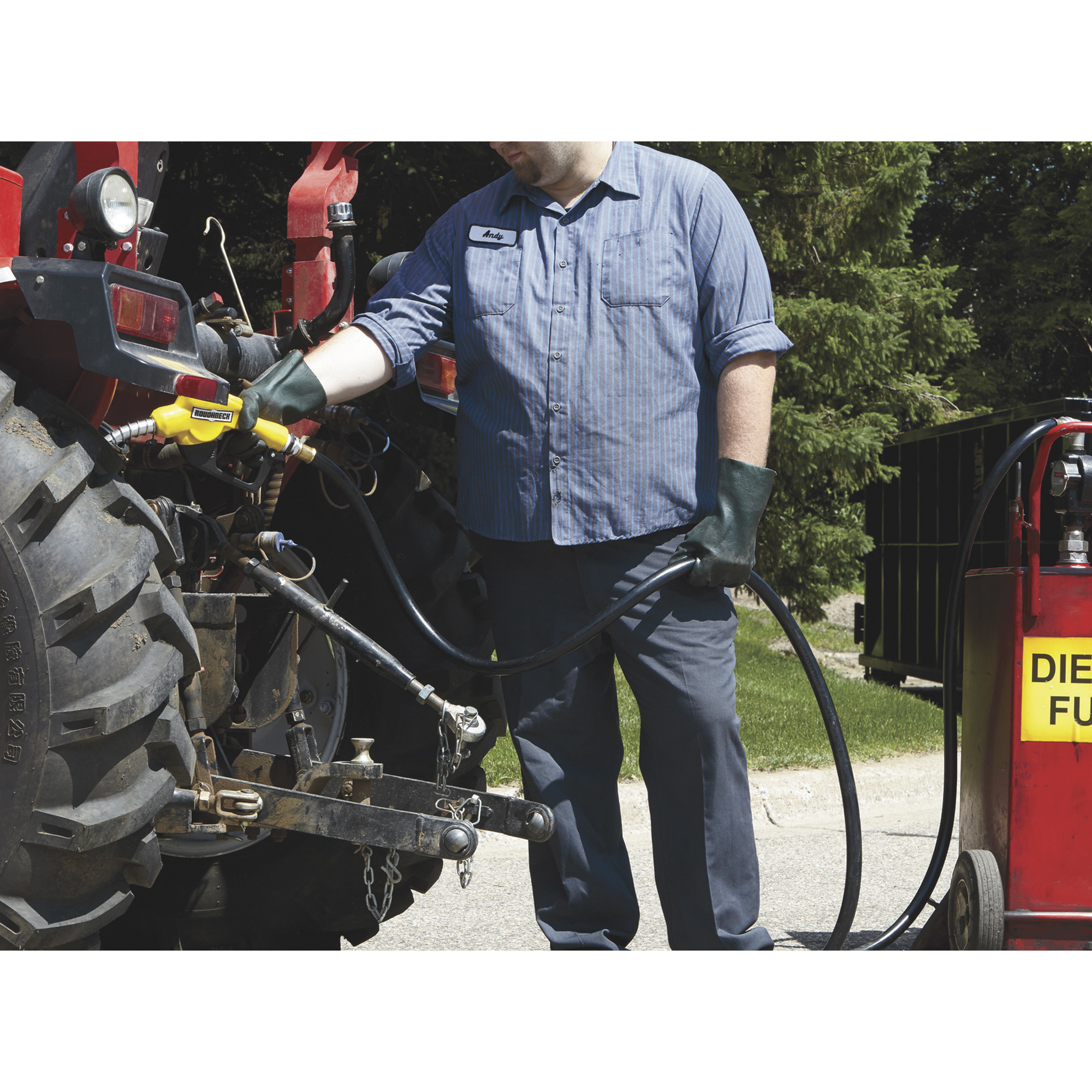 Roughneck Automatic Fuel Nozzle, 1in. Inlet Port/15/16in. O.D. Spout ...